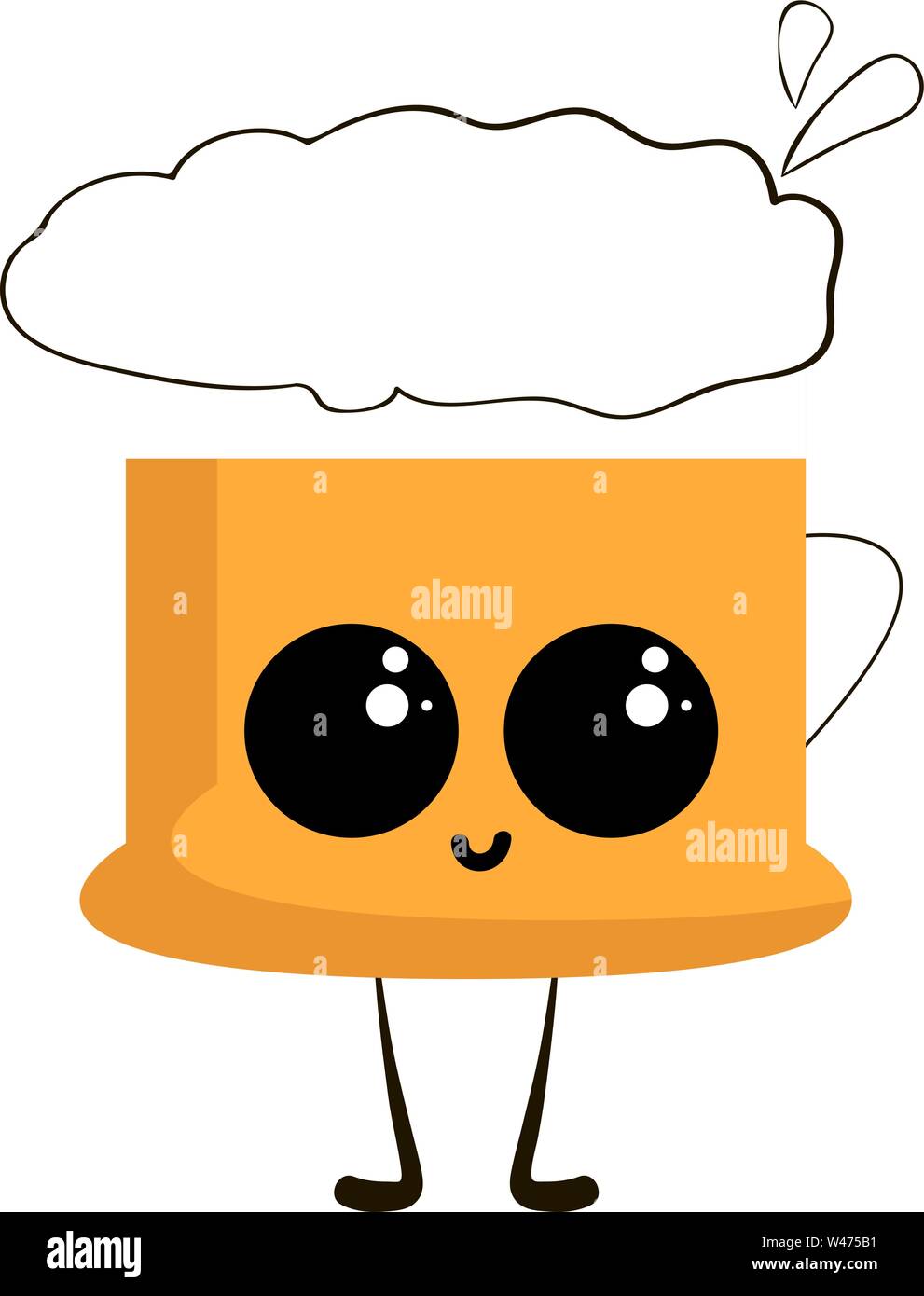Cute little beer, illustration, vector on white background Stock Vector ...