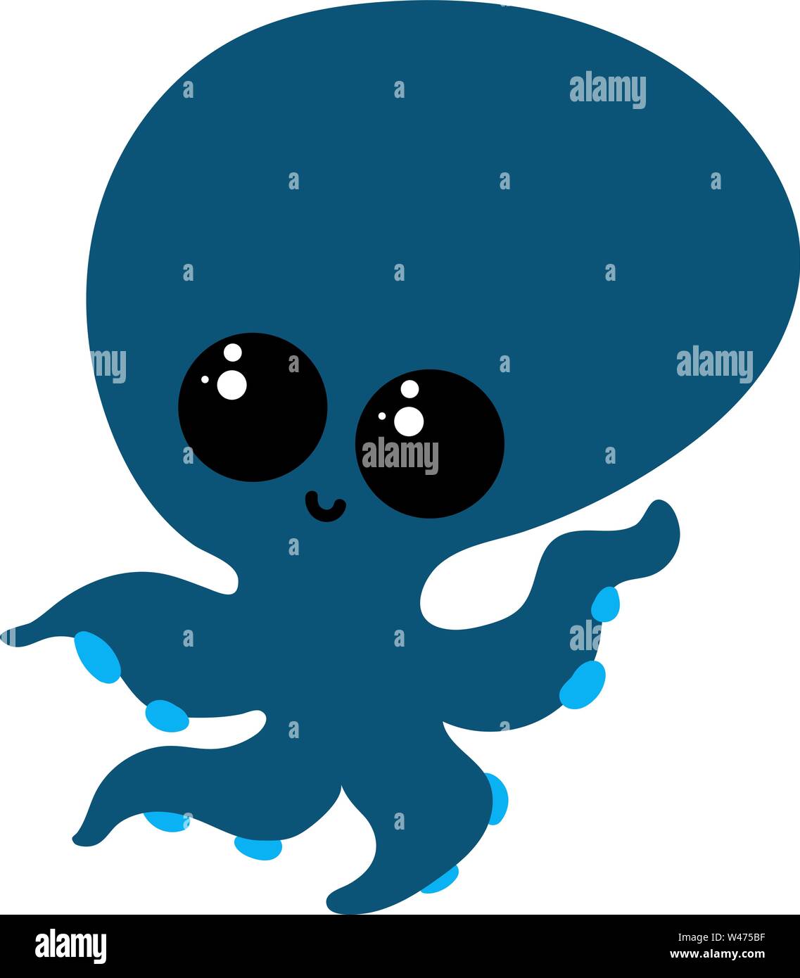 Cute octopus, illustration, vector on white background Stock Vector ...