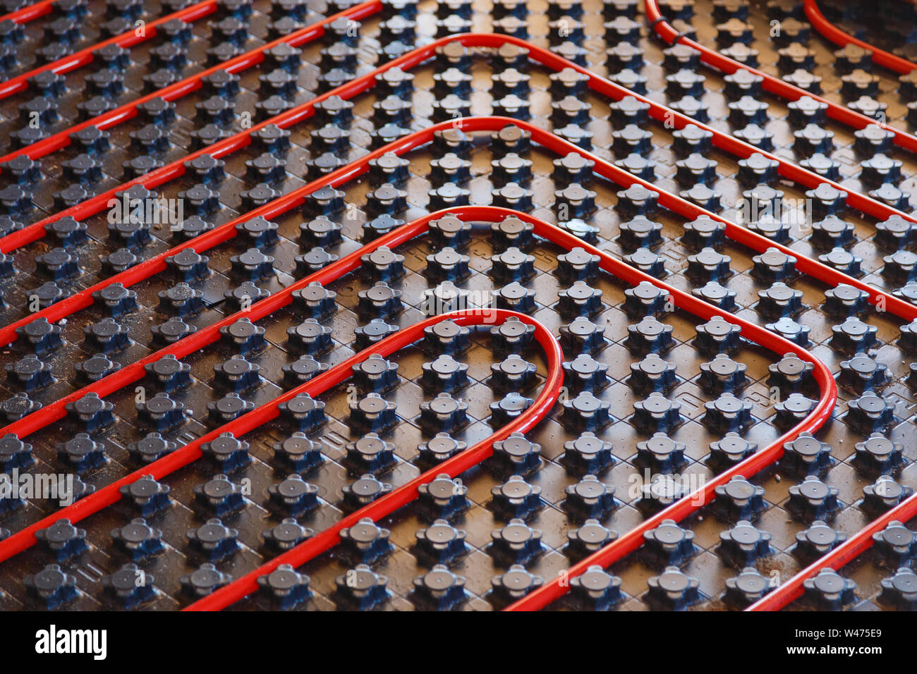 Floor heating pipe. Installation of engineering systems in a building ...