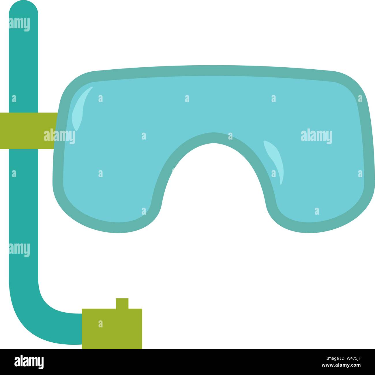 Dive mask, illustration, vector on white background Stock Vector Image ...