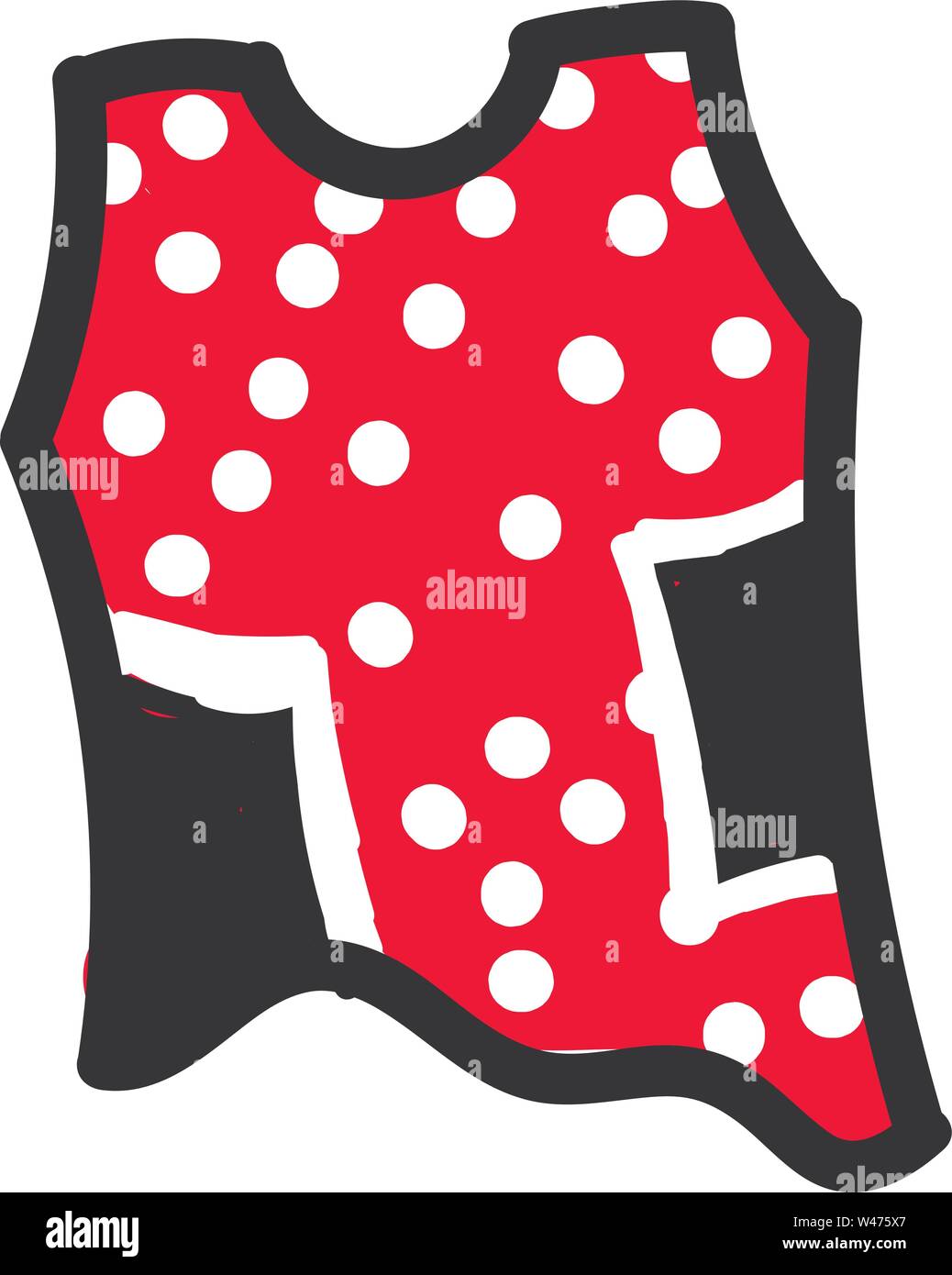 Polka with dots, illustration, vector on white background Stock Vector ...
