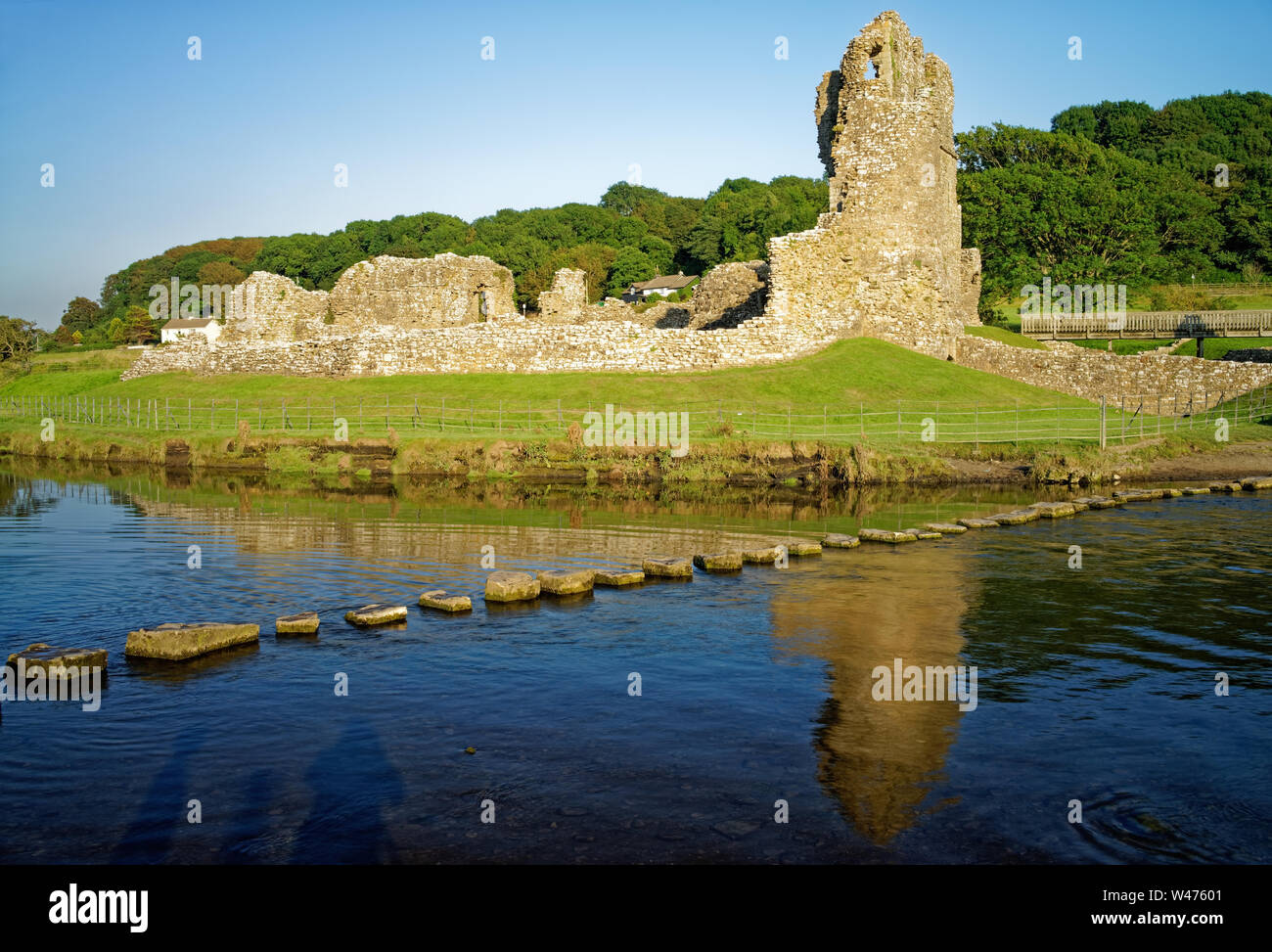 Stepping ogmore river ogmore castle hi-res stock photography and images ...