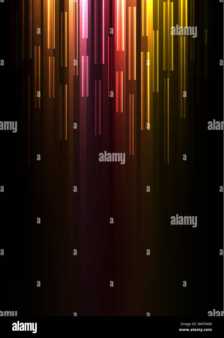 multicolour overlap pixel speed in dark background, geometric layer ...