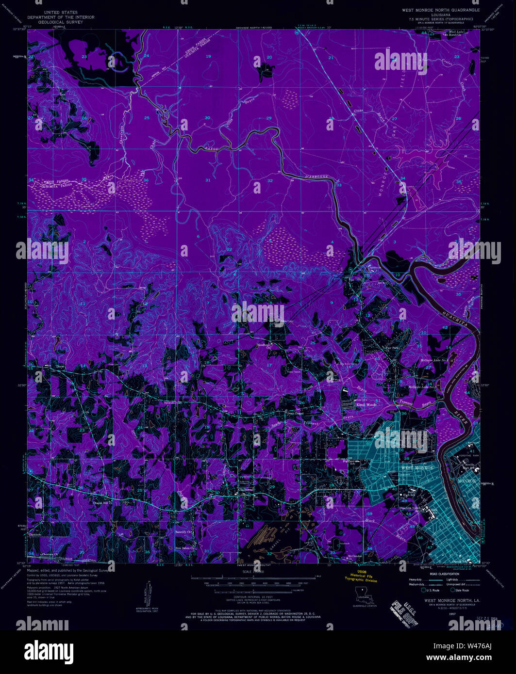 West monroe louisiana map hi-res stock photography and images - Alamy