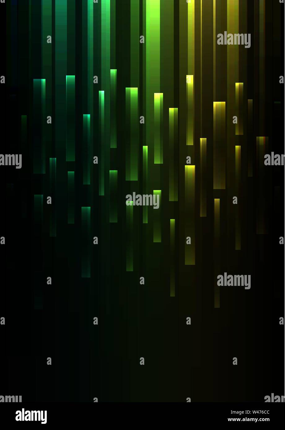 dark multicolour bar overlap in dark background, stripe layer backdrop ...