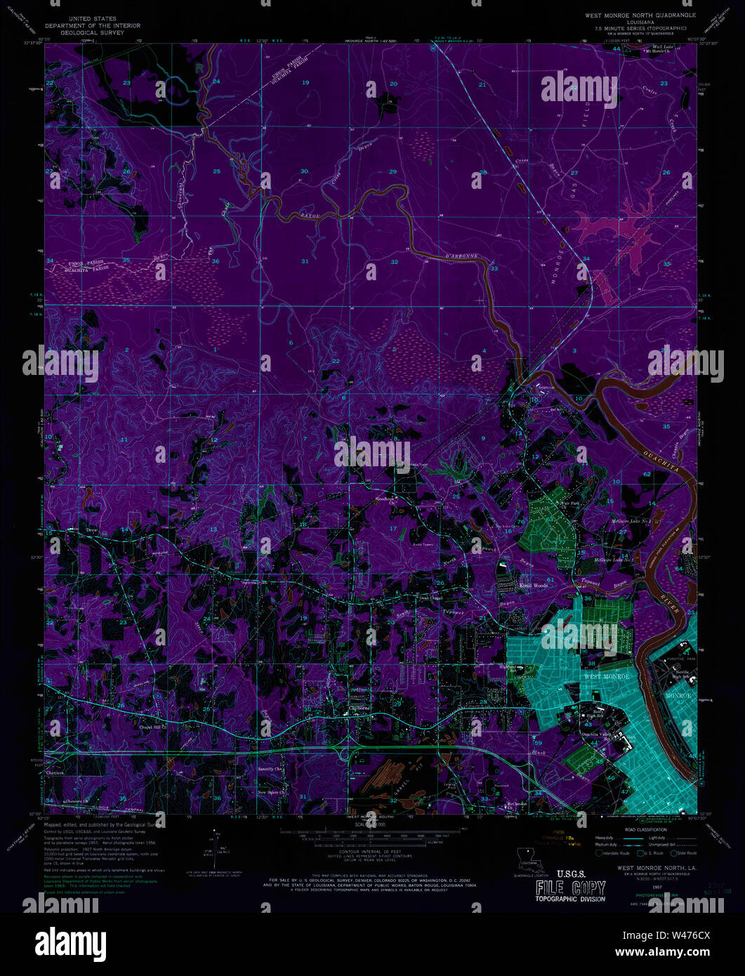 West monroe louisiana map hi-res stock photography and images - Alamy