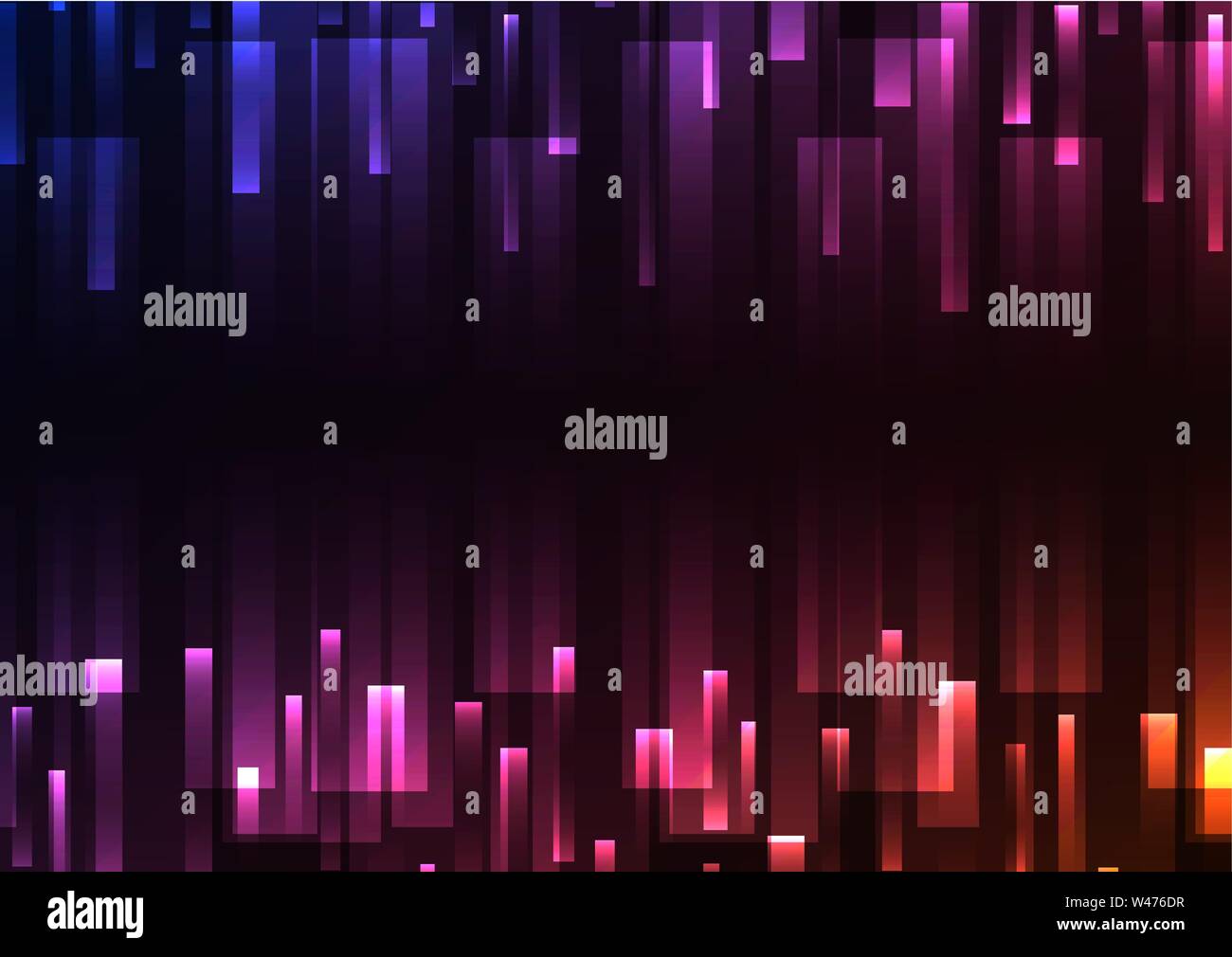 dark multicolour bar overlap in dark background, stripe layer backdrop ...