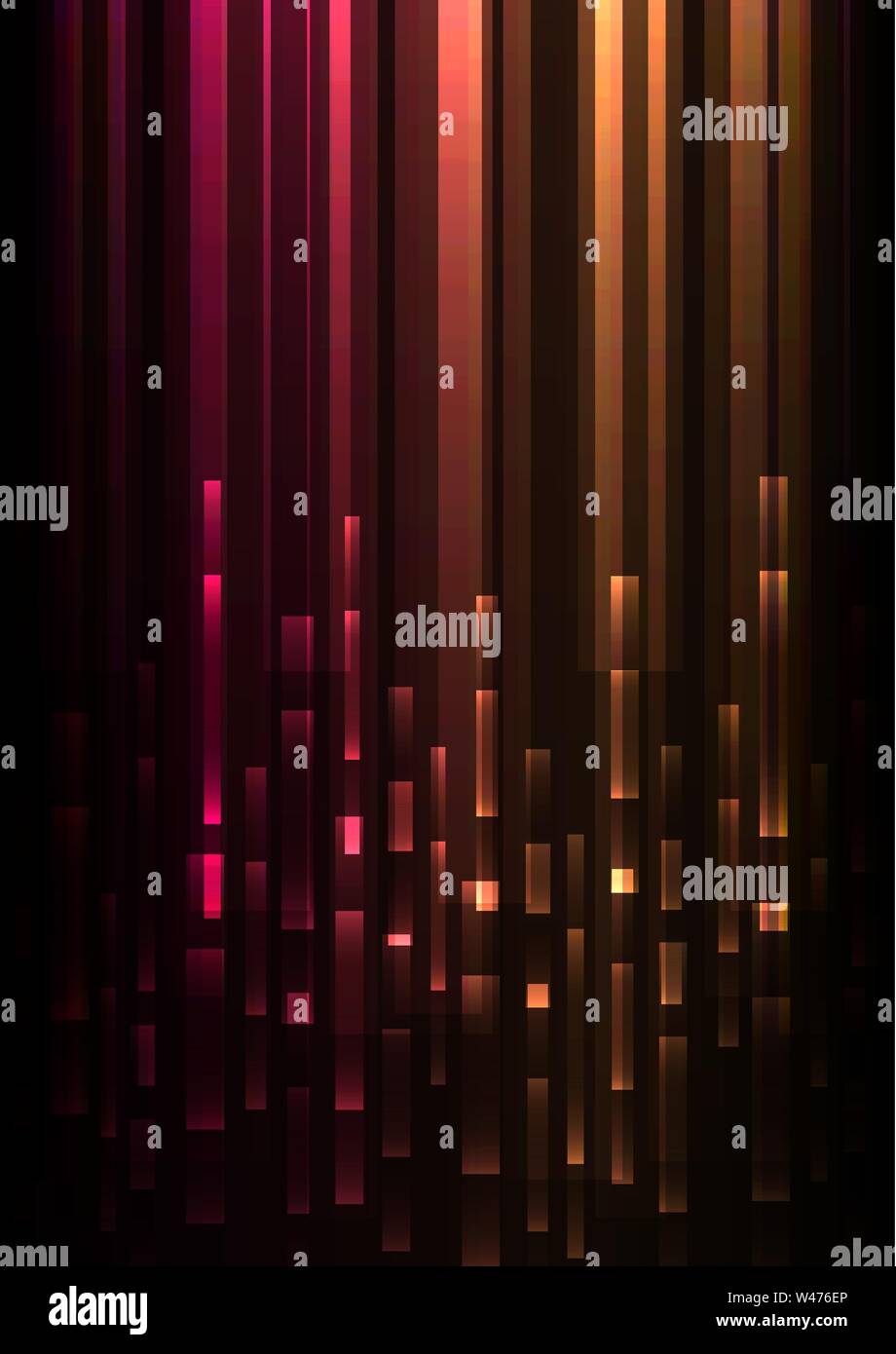 dark multicolour bar overlap in dark background, stripe layer backdrop ...
