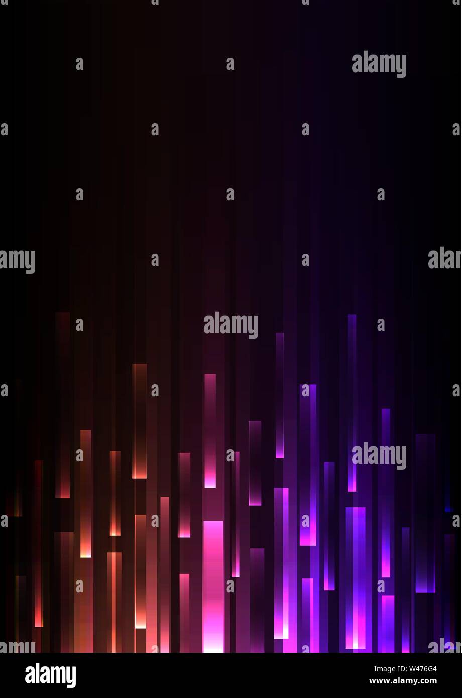 dark multicolour bar overlap in dark background, stripe layer backdrop ...
