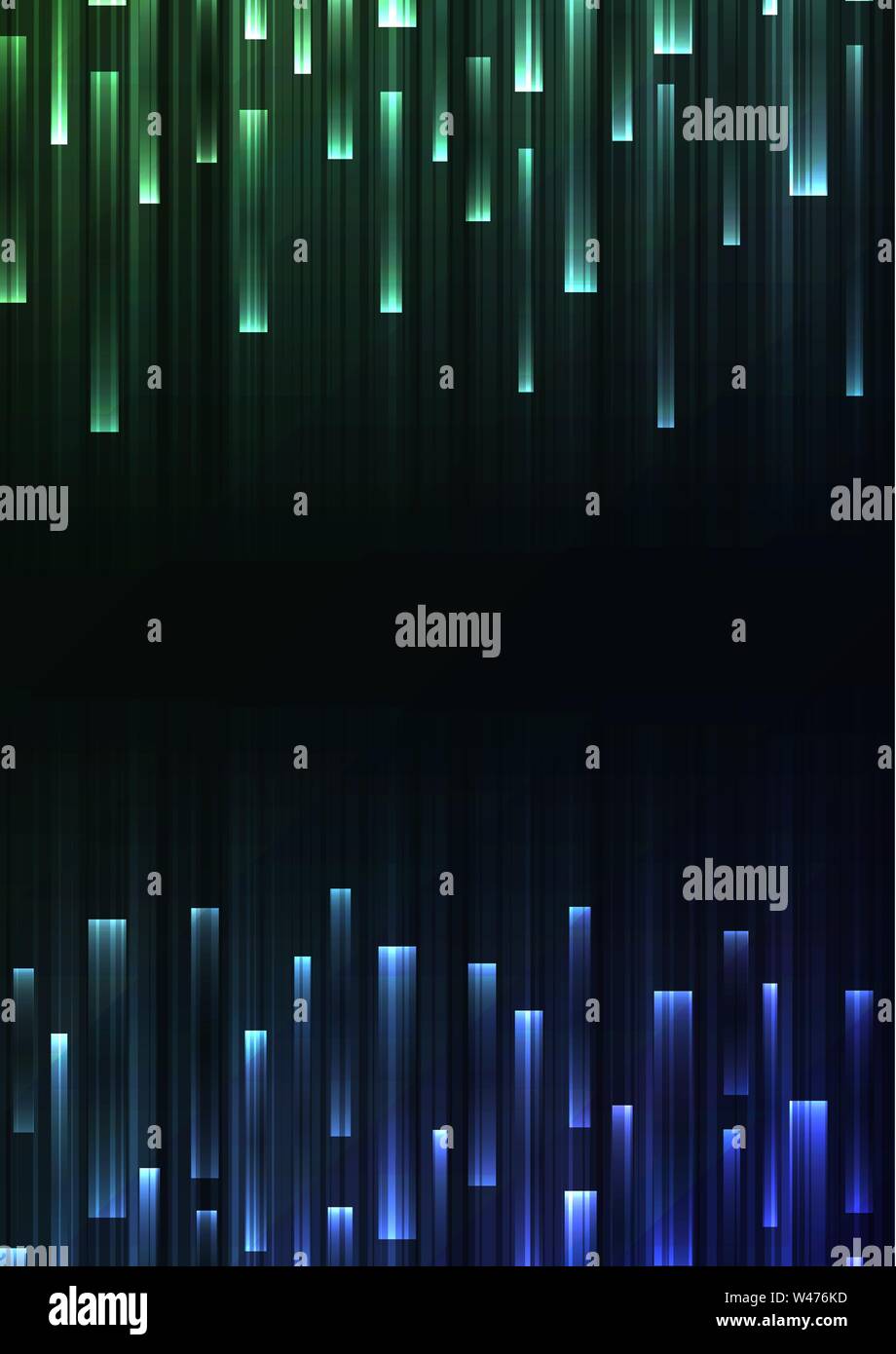 dark multicolour bar overlap in dark background, stripe layer backdrop ...