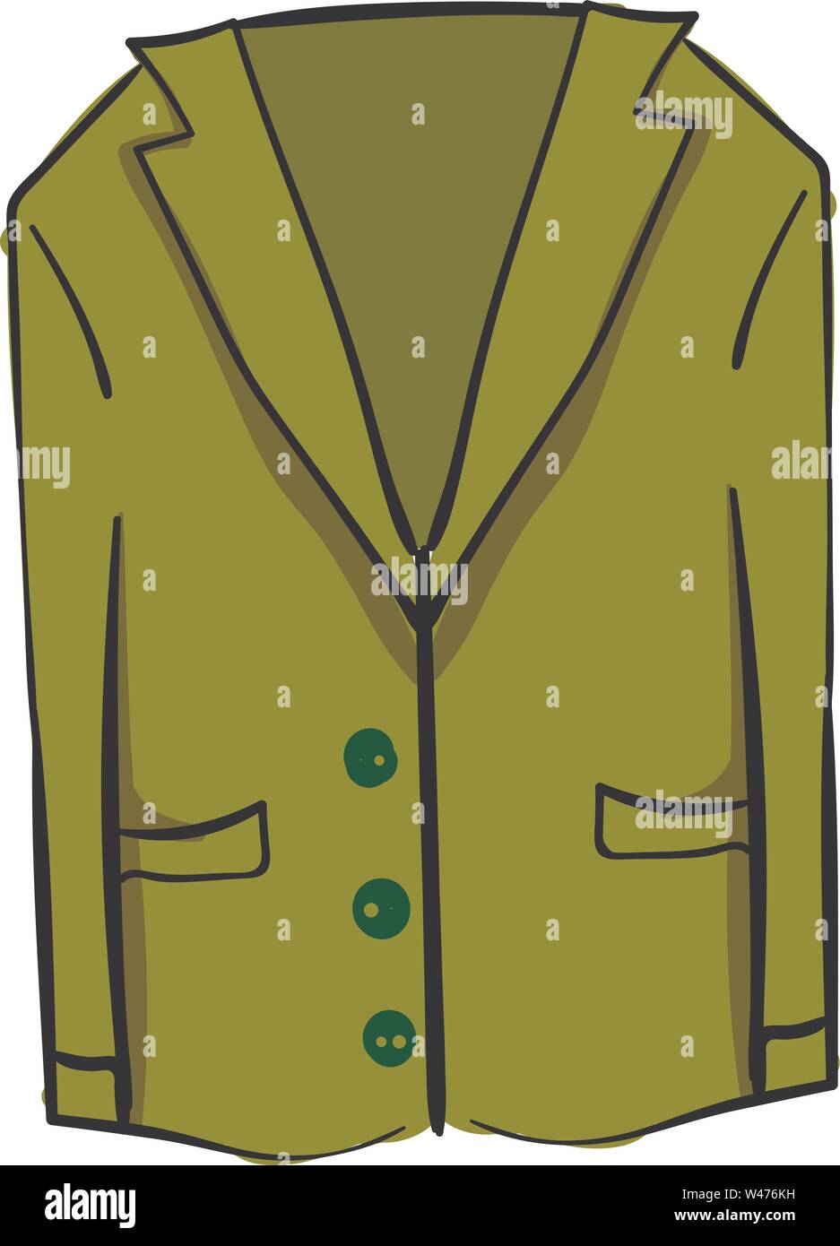 Green blazer, illustration, vector on white background Stock Vector ...