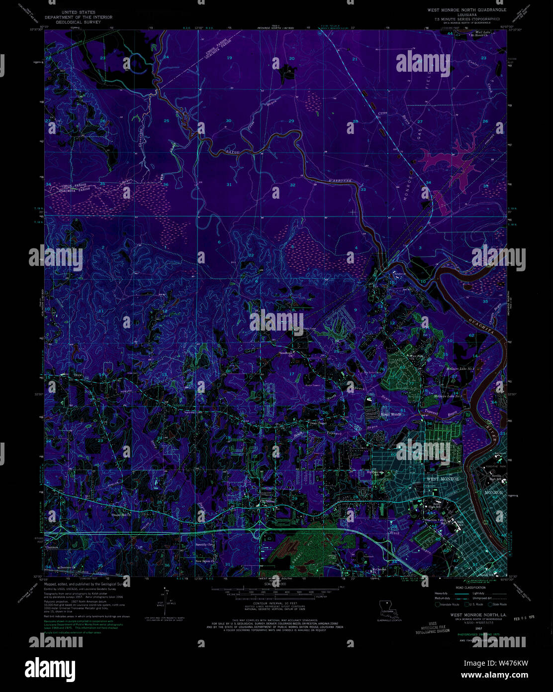 Map of west monroe hi-res stock photography and images - Alamy