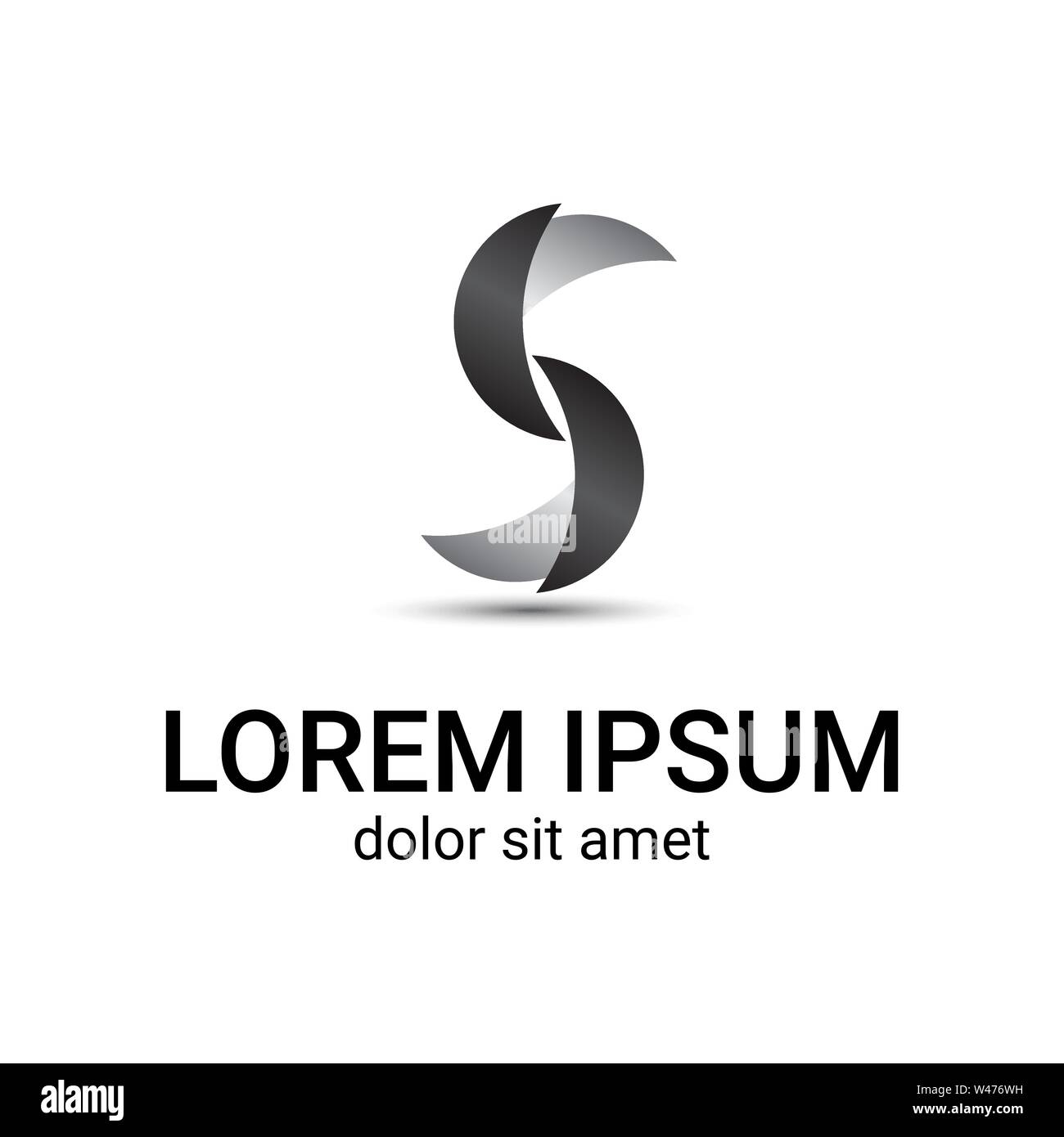 letter s vector logo design template, curve icon, modern alphabet ...