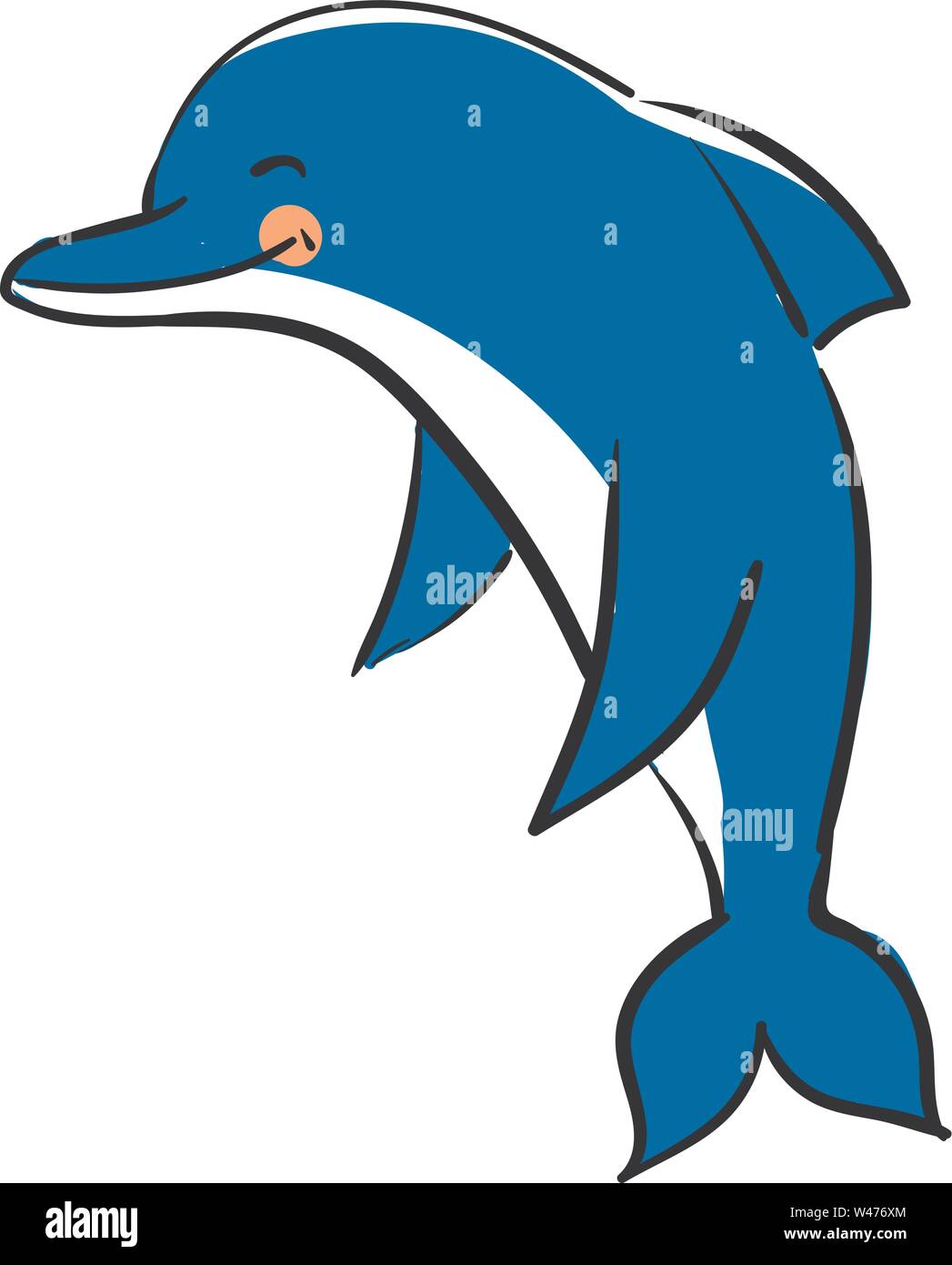 Blue Dolphin Cartoon