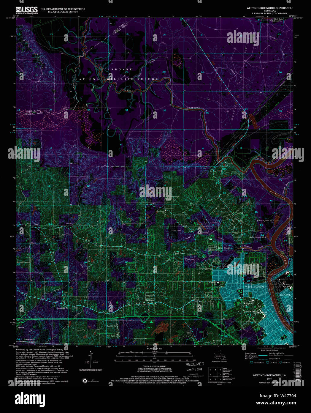 West monroe louisiana map hi-res stock photography and images - Alamy