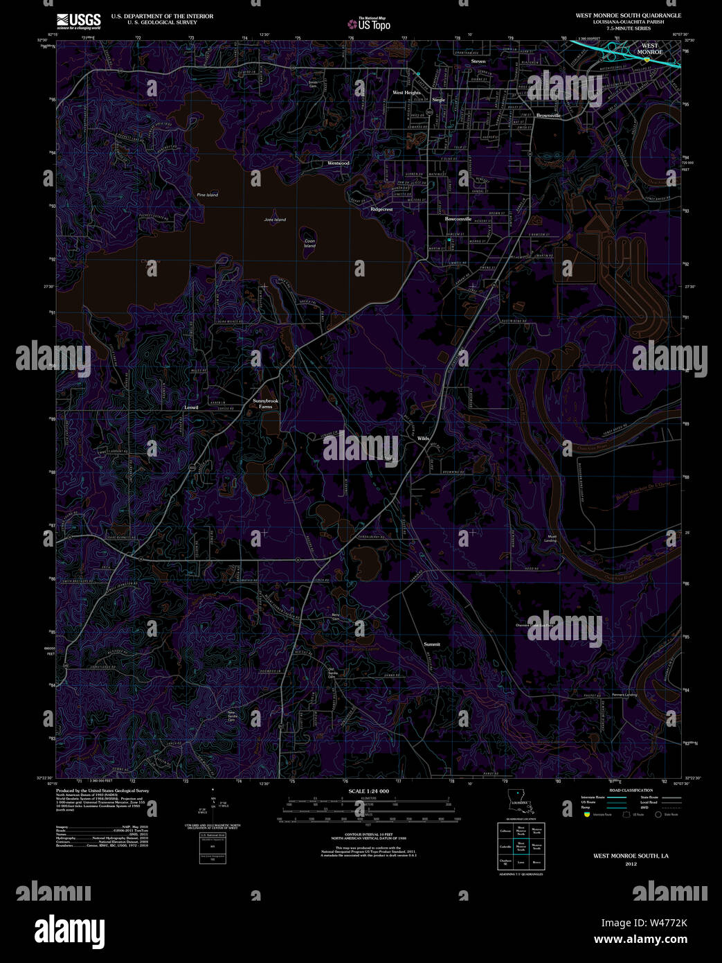 West monroe louisiana map hi-res stock photography and images - Alamy