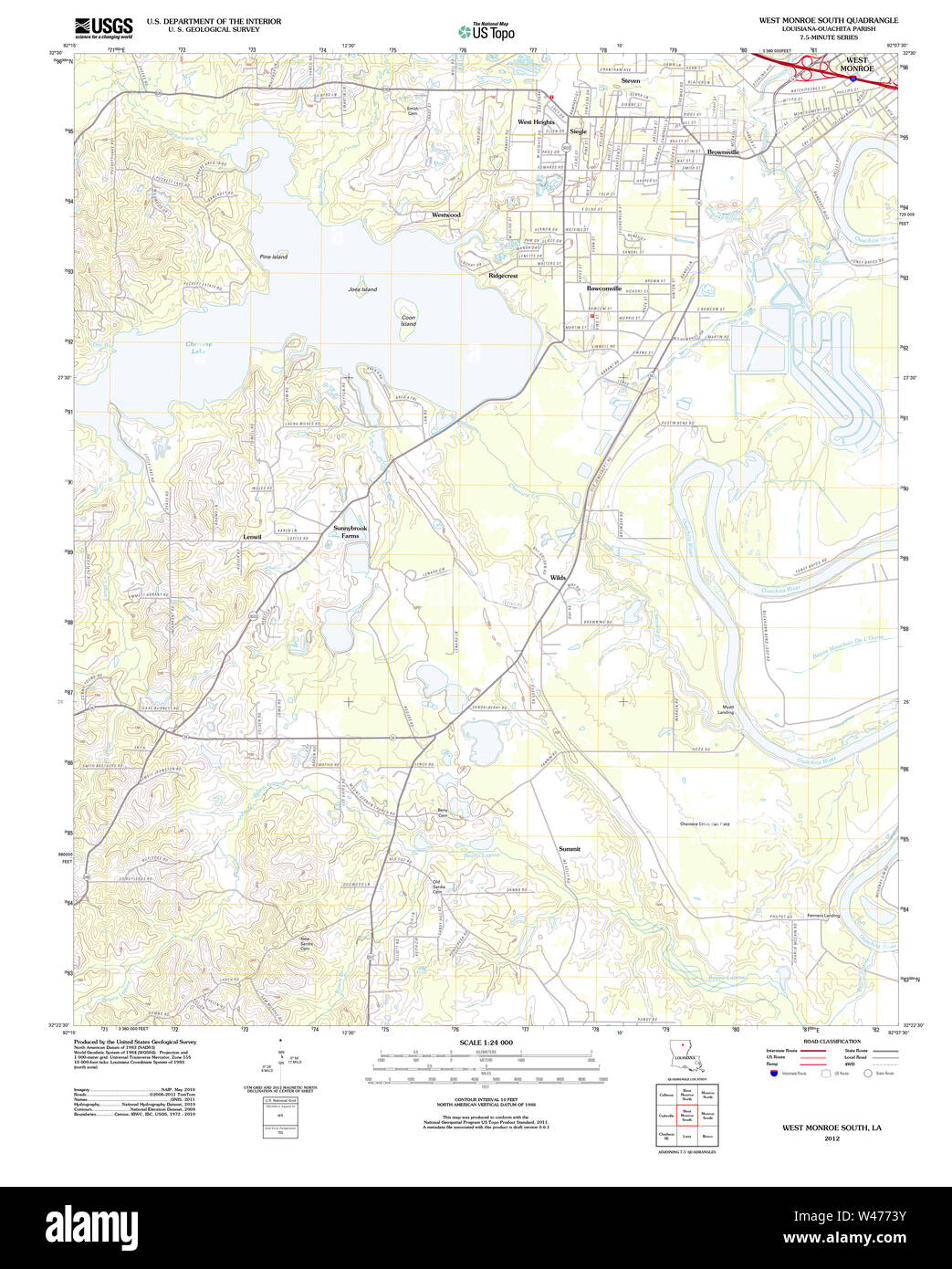 West Monroe Map Cut Out Stock Images And Pictures Alamy