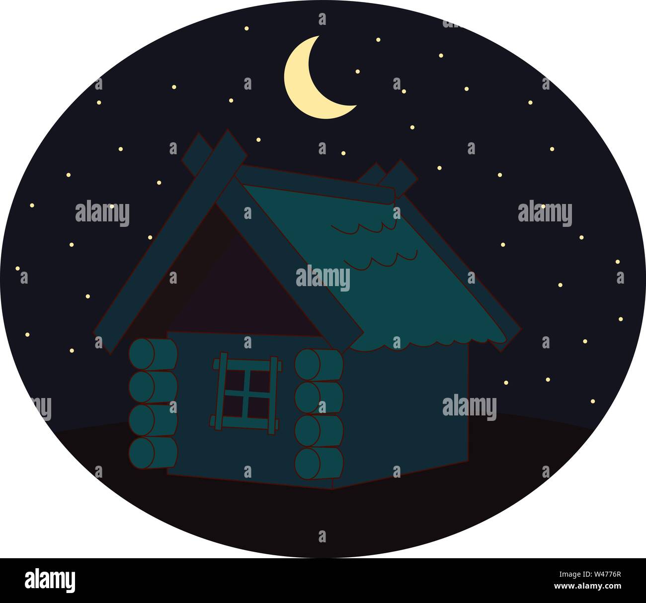 House modern night Stock Vector Images - Alamy