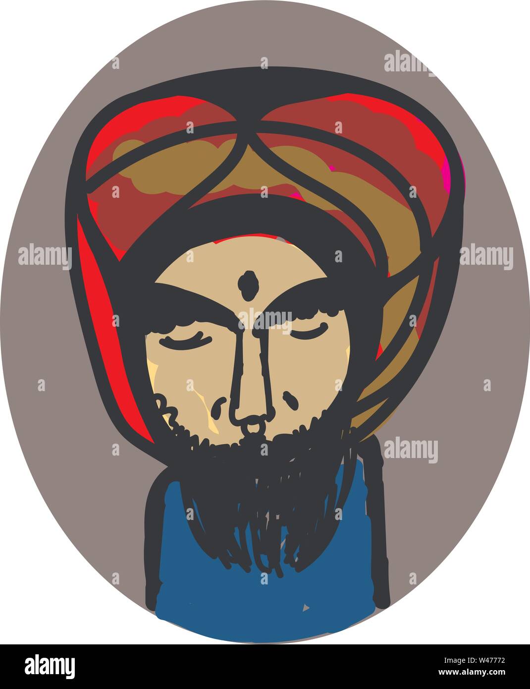 Indian guy, illustration, vector on white background Stock Vector Image ...