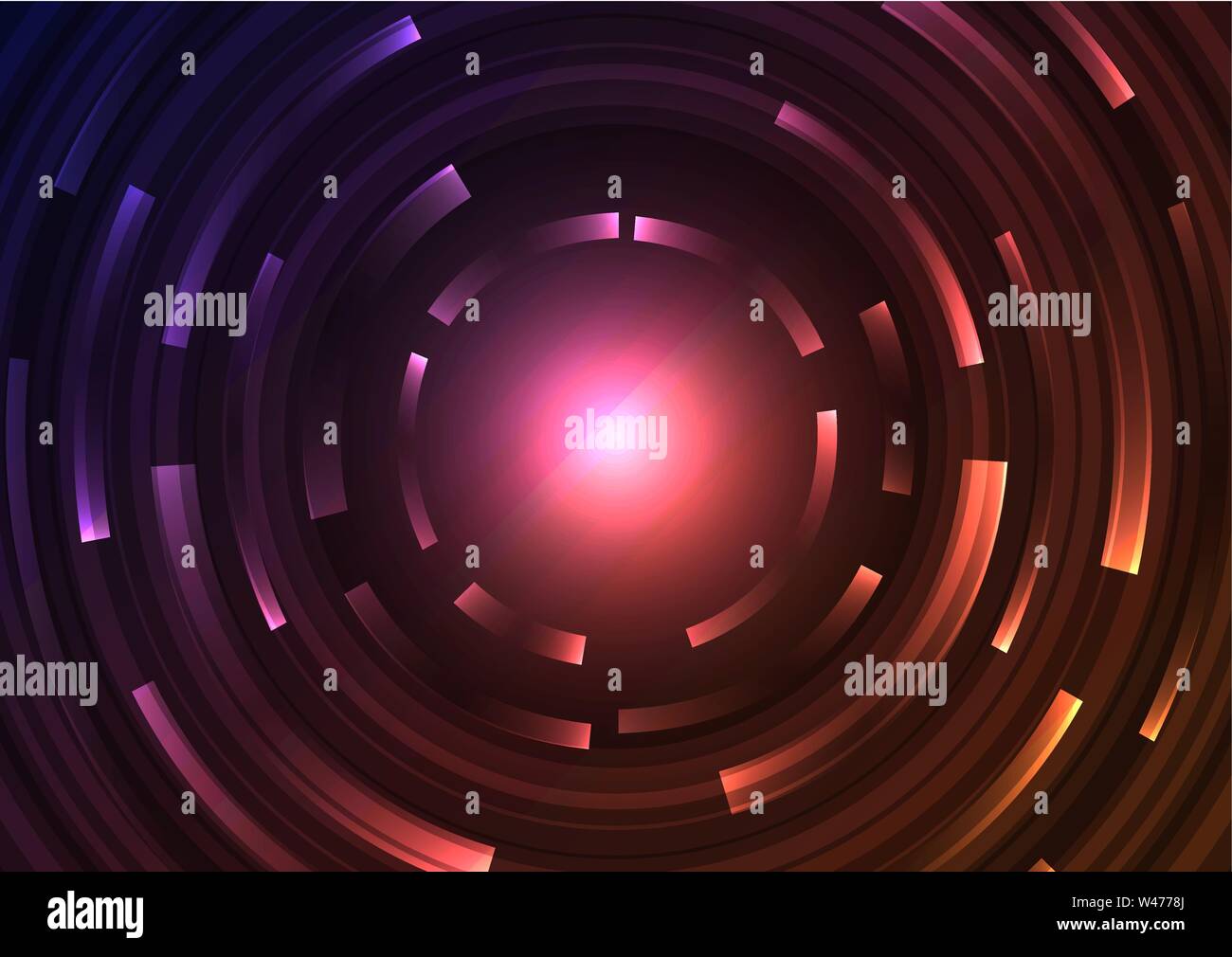 multicolor abstract circle background, digital overlap layer line ...