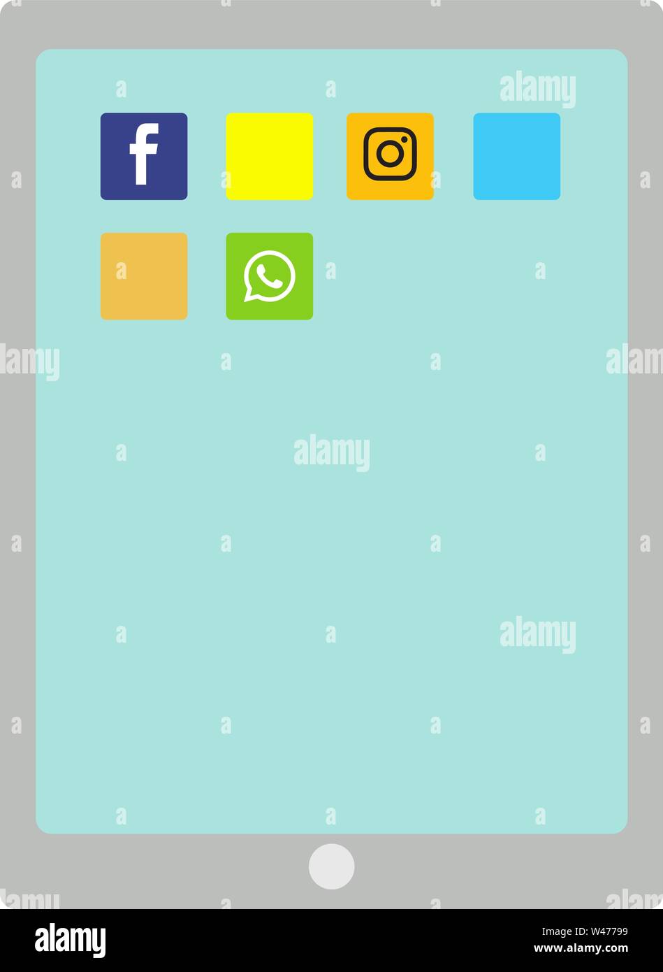 Ipad, illustration, vector on white background Stock Vector Image & Art ...