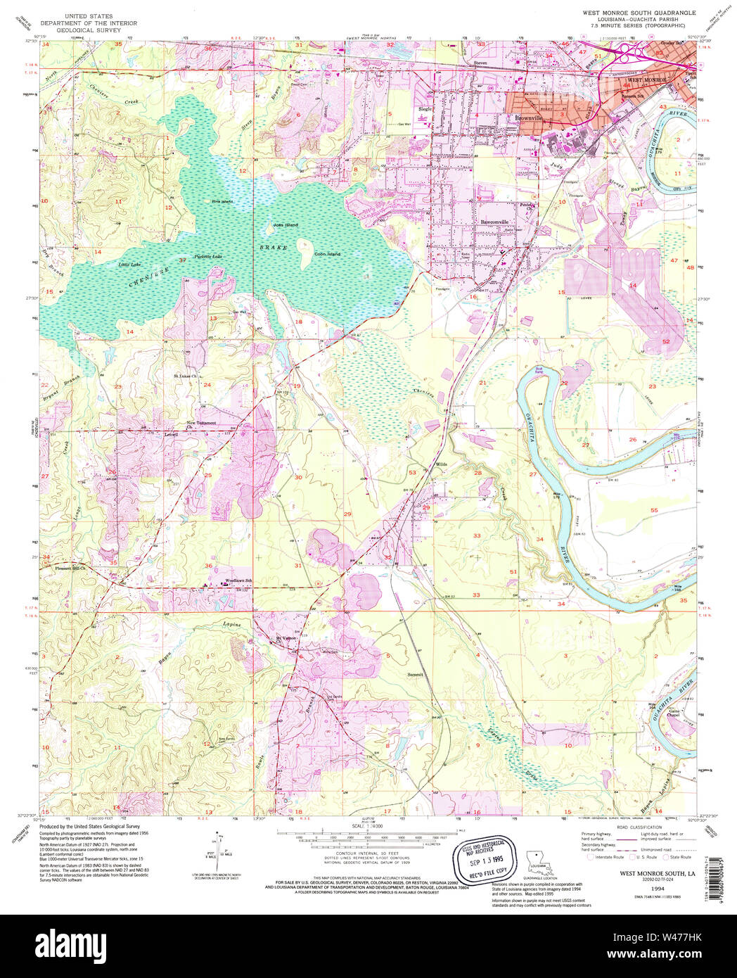 West monroe louisiana map hi-res stock photography and images - Alamy