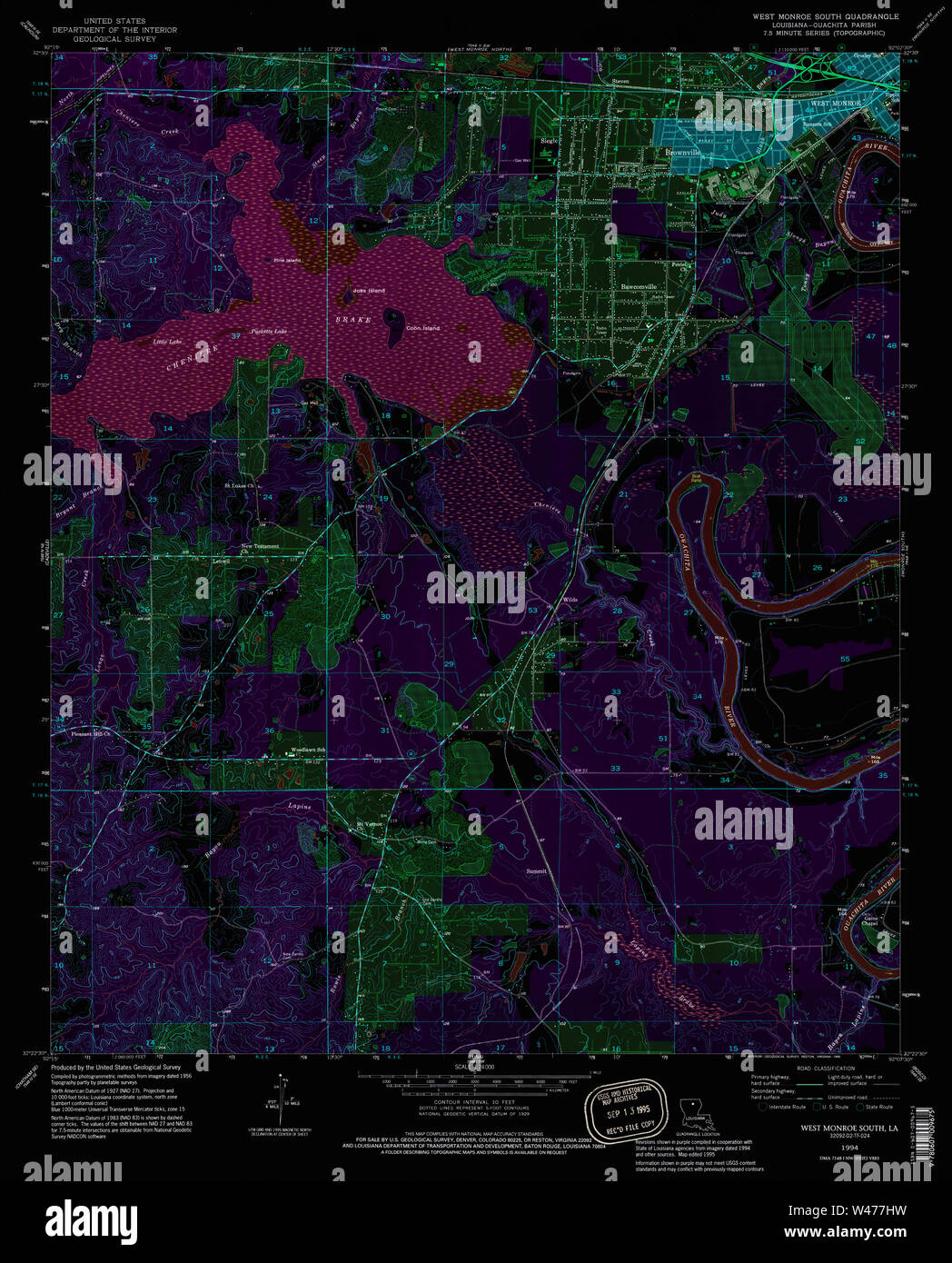 Map of west monroe hi-res stock photography and images - Alamy