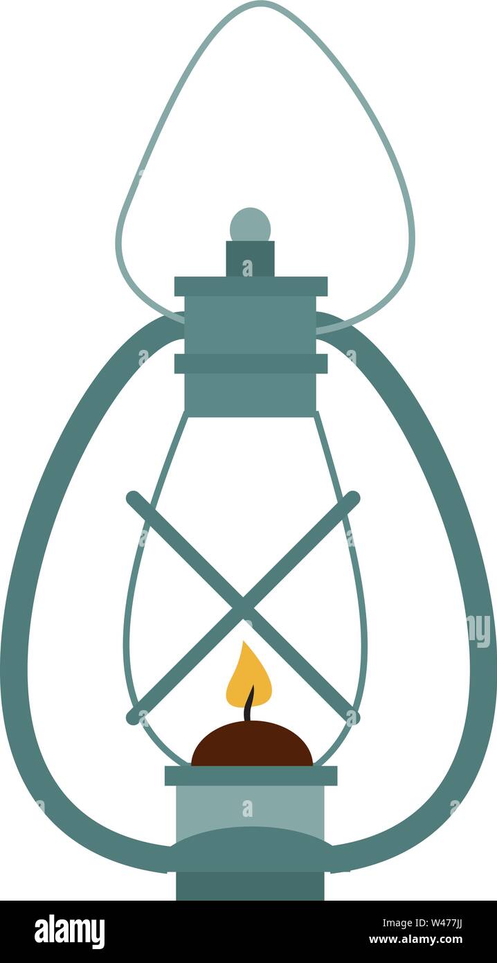 Old lamp, illustration, vector on white background Stock Vector Image ...