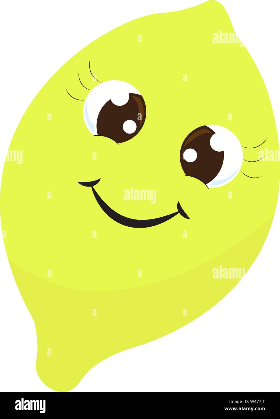 Happy lemon, illustration, vector on white background Stock Vector ...
