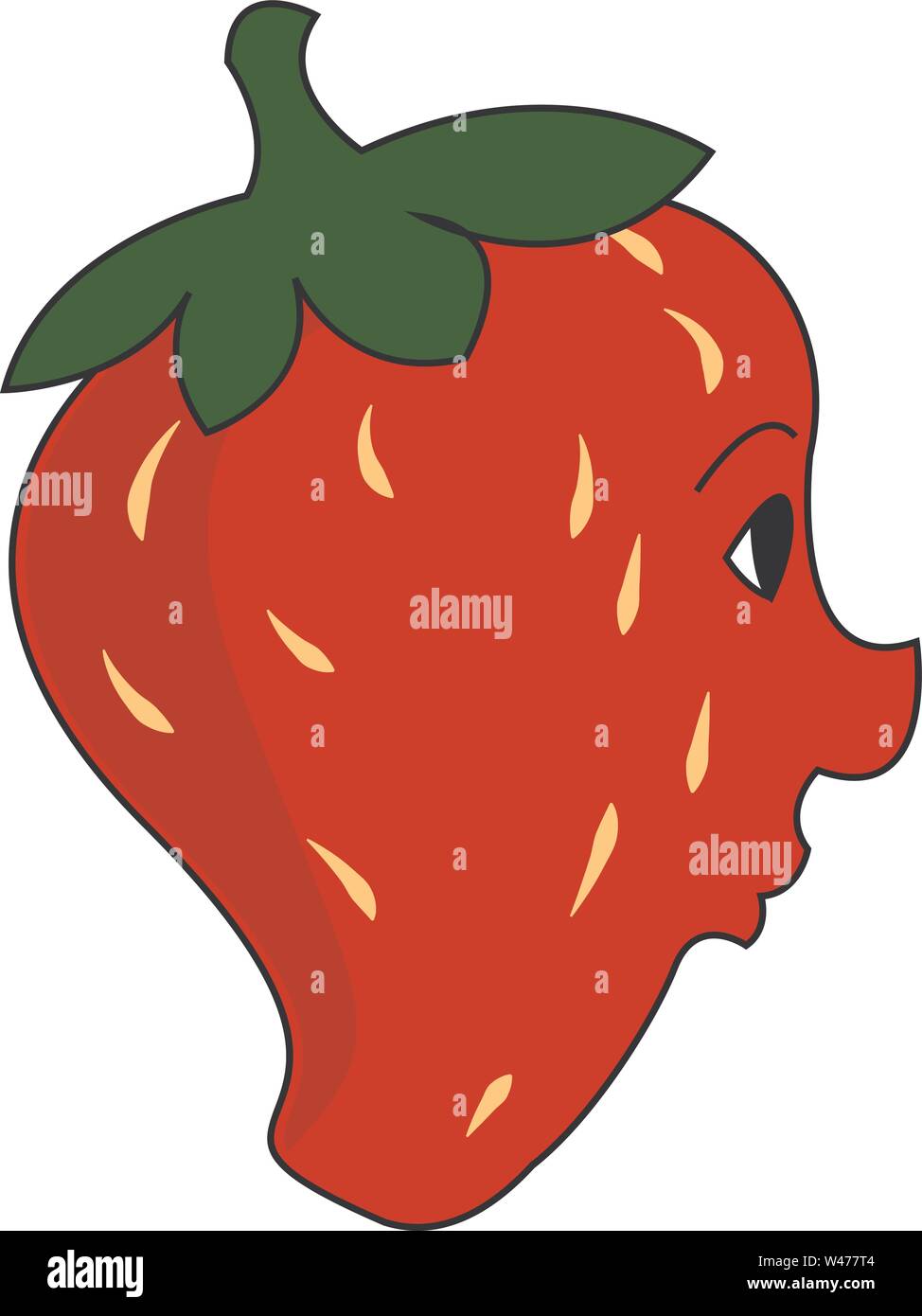 Funny green face cake Stock Vector Images - Alamy