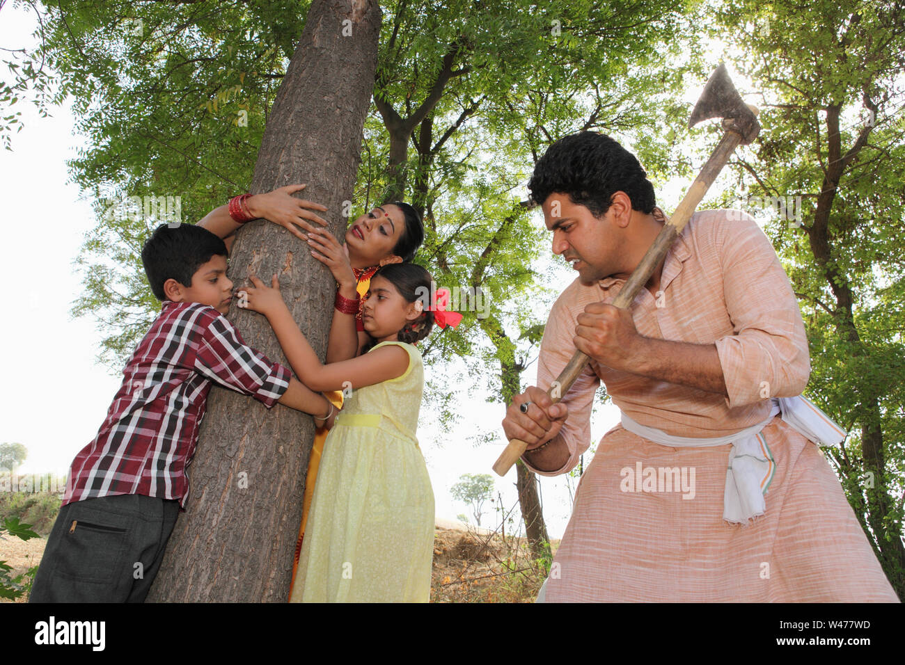 Cutting trees india deforestation hi-res stock photography and images ...