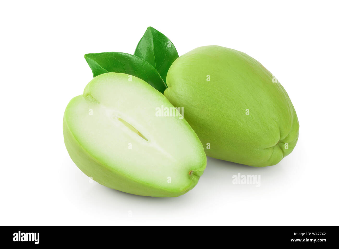 fresh Chayote vegetable isolated on white background Stock Photo - Alamy