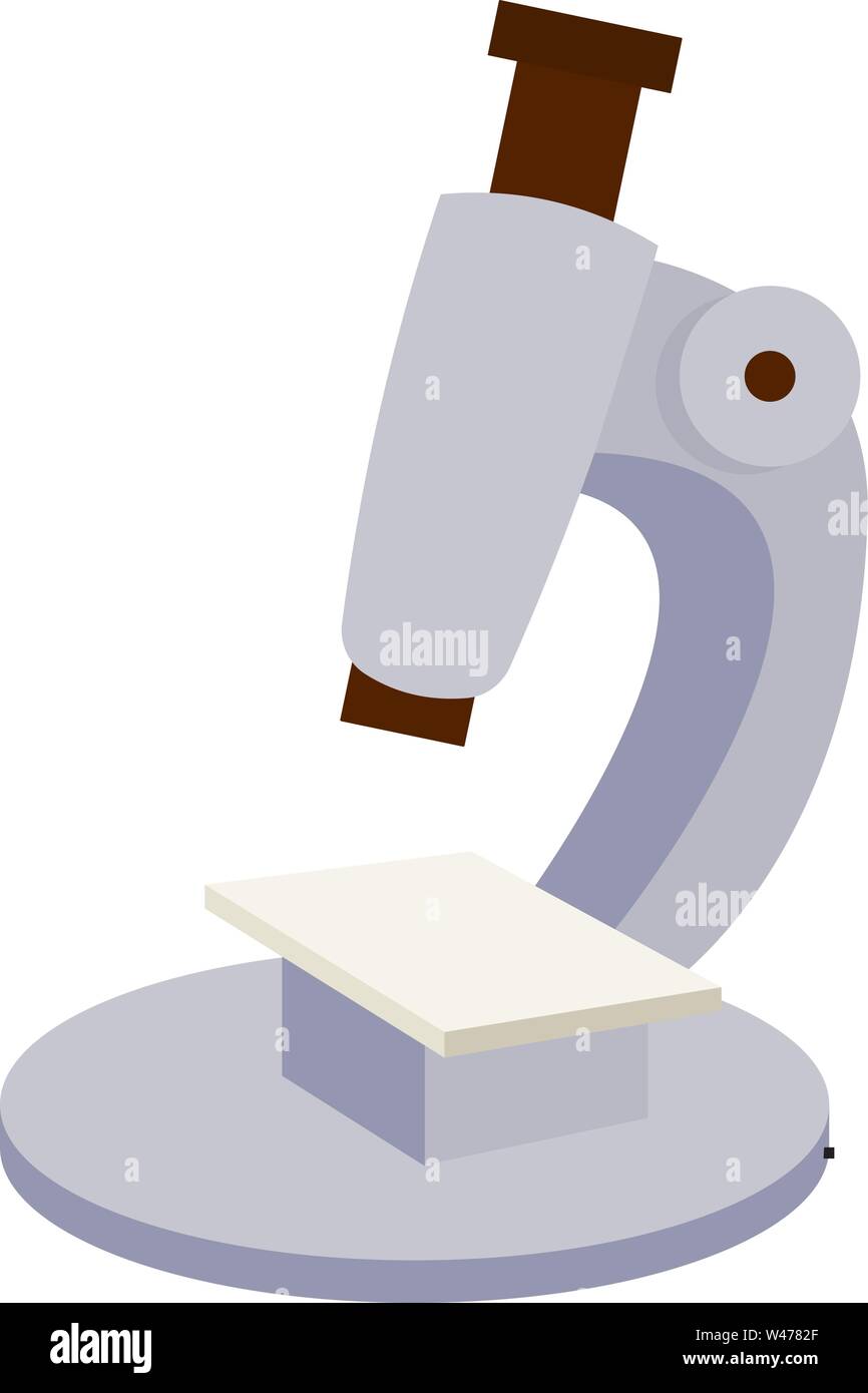 Microscope, illustration, vector on white background Stock Vector Image ...