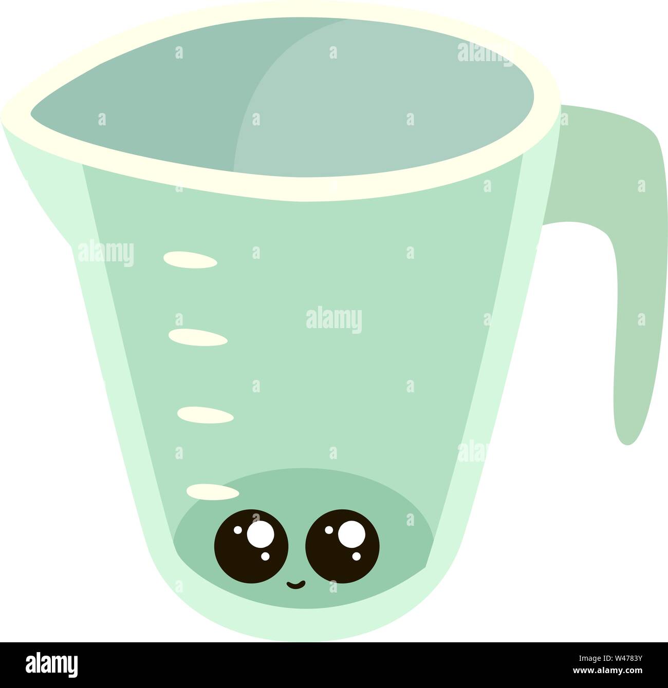 Cute measure cup, illustration, vector on white background Stock Vector ...