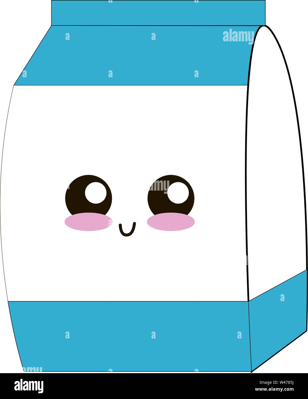 Cute milk, illustration, vector on white background Stock Vector Image ...