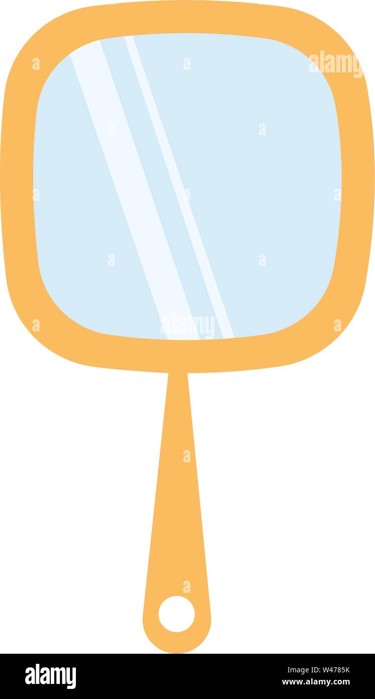 Yellow mirror, illustration, vector on white background Stock Vector ...