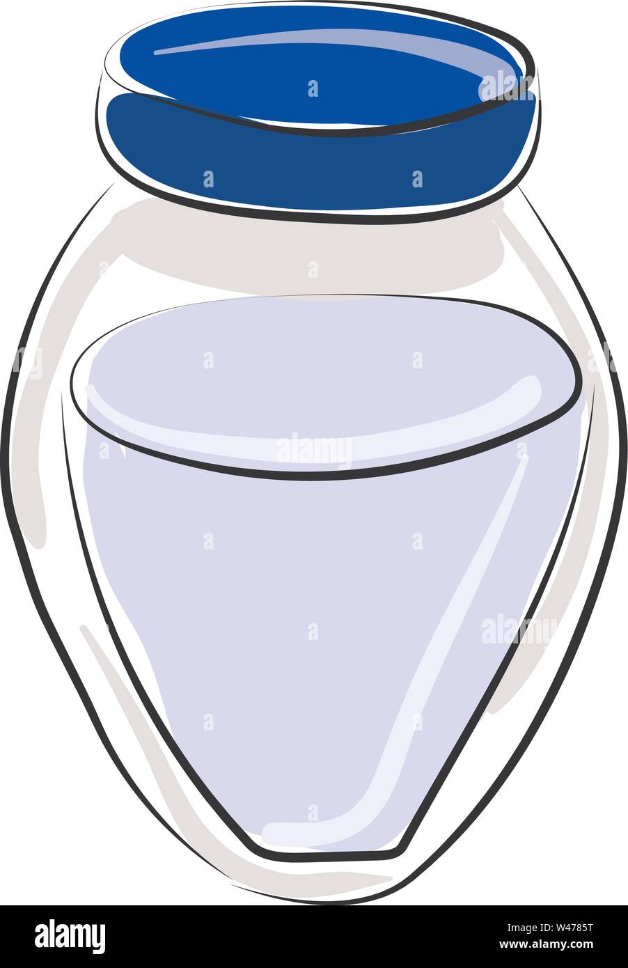 Milk drawing, illustration, vector on white background Stock Vector ...