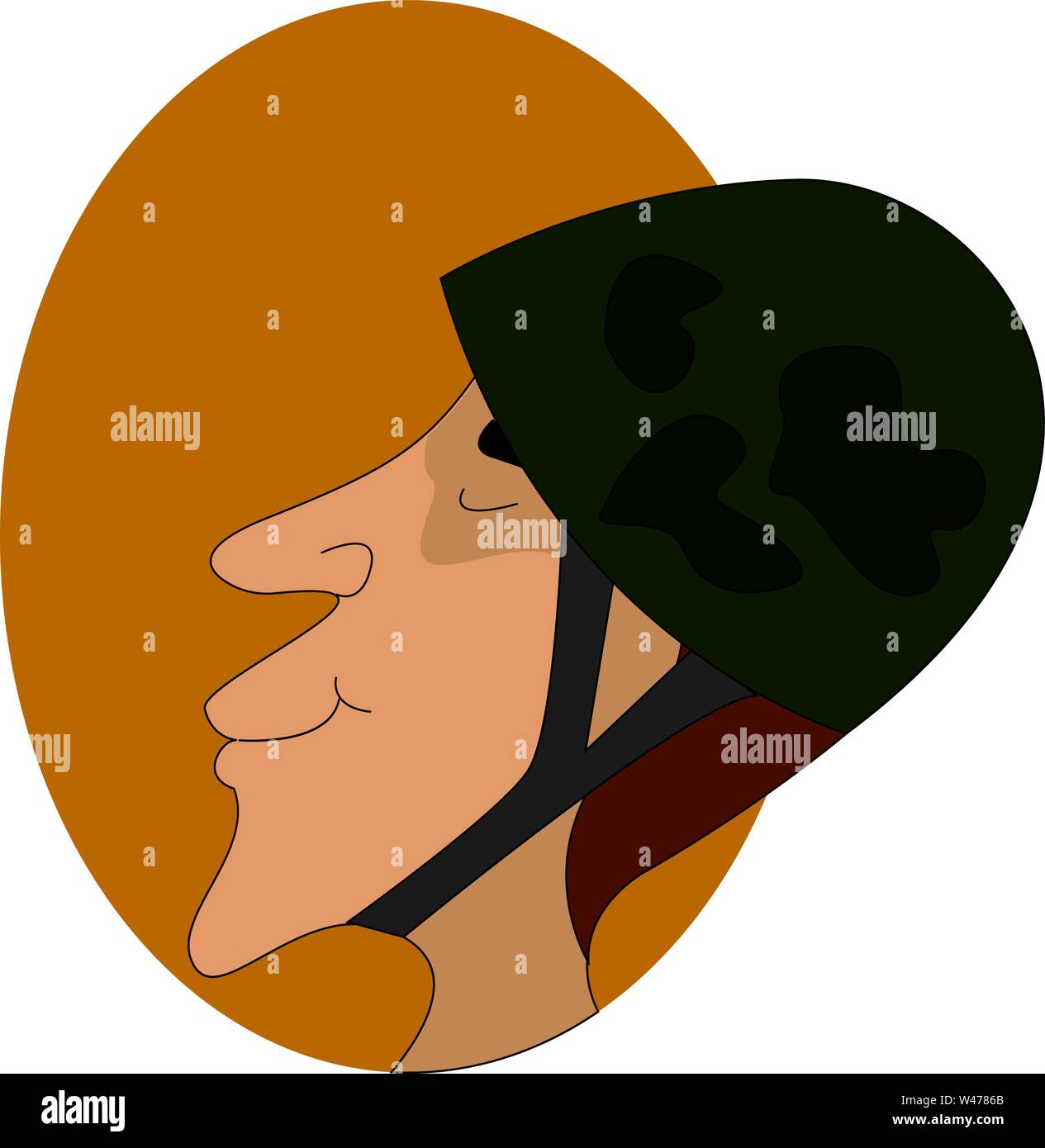 Military helmet, illustration, vector on white background Stock Vector ...