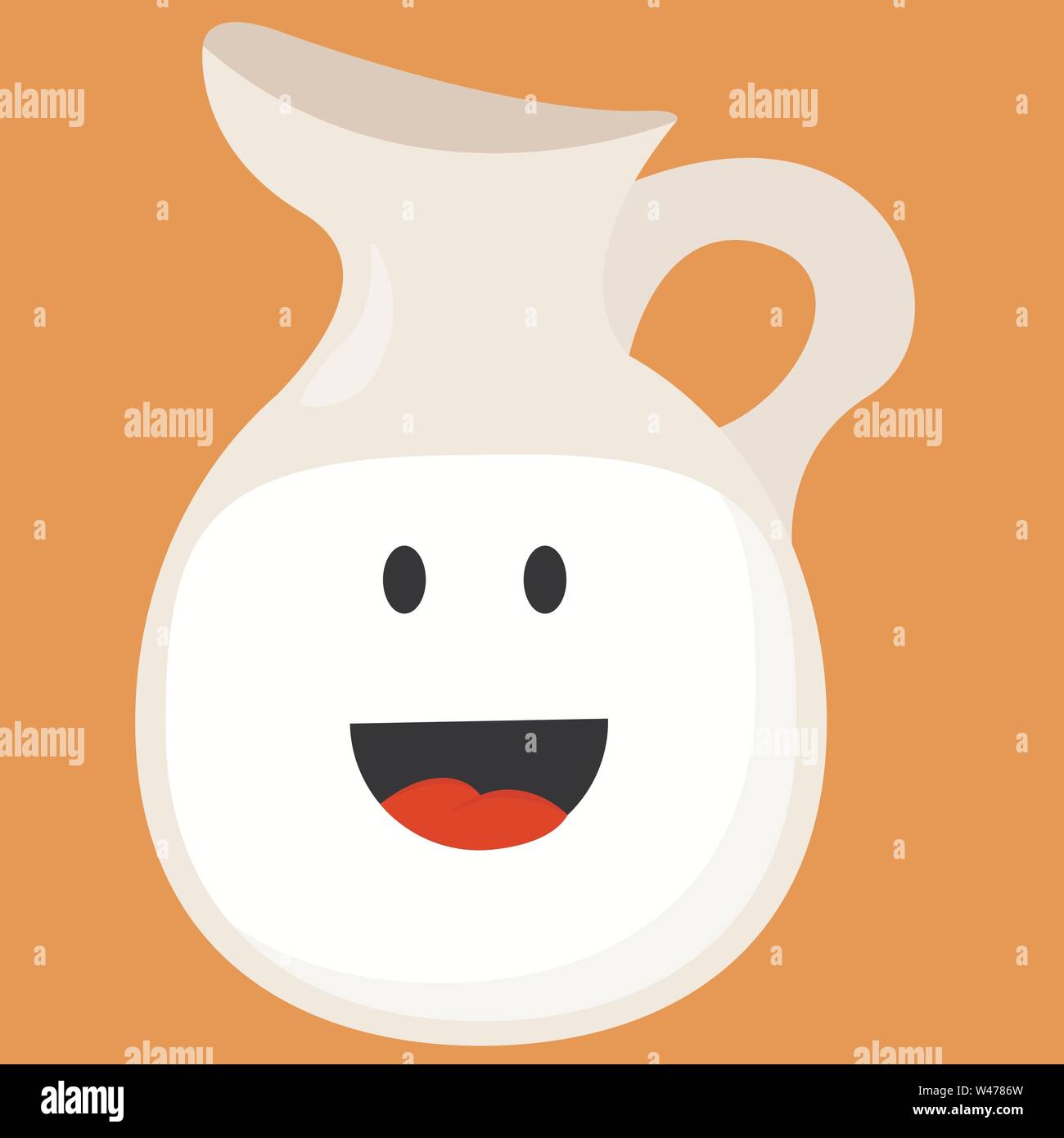 Happy milk, illustration, vector on white background Stock Vector Image ...