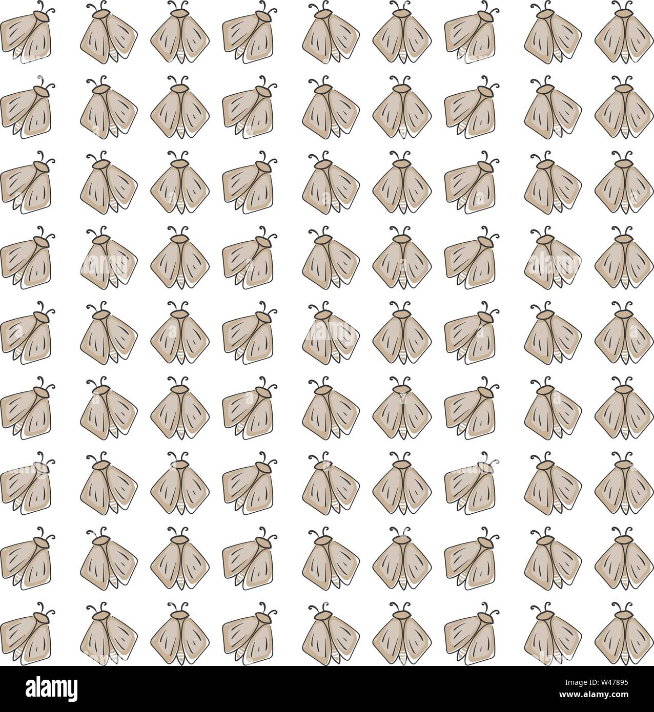 Moth wallpaper, illustration, vector on white background Stock Vector ...