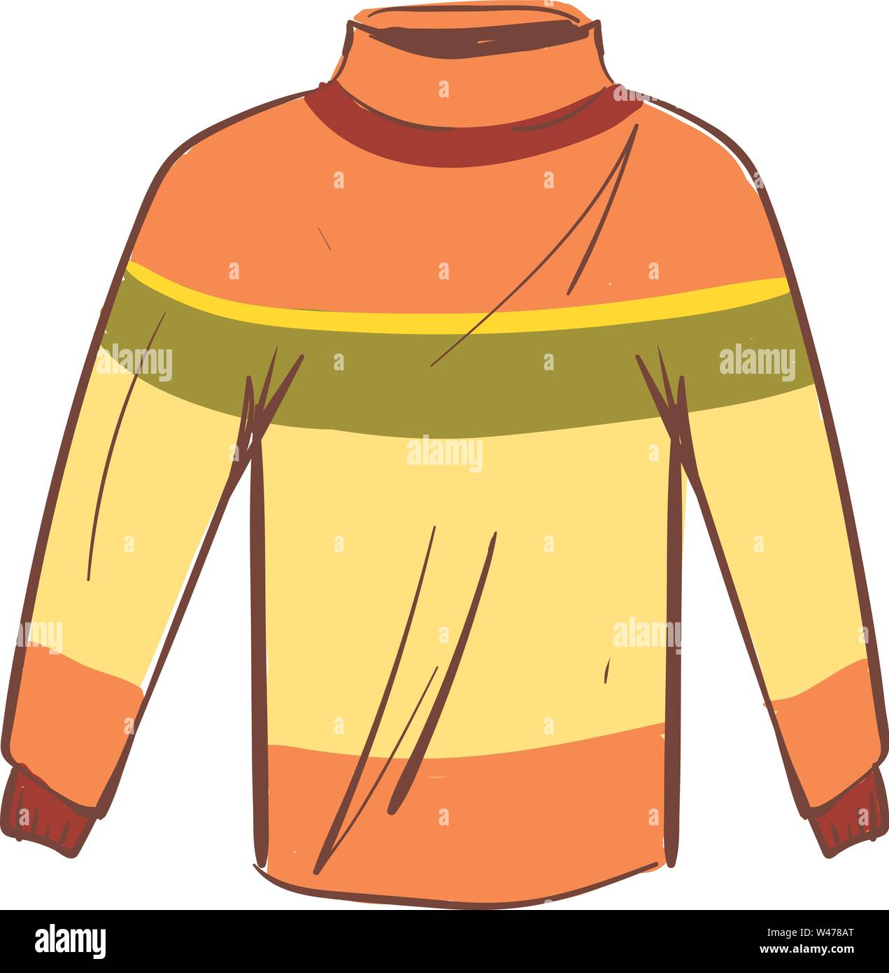 Multicolor sweater, illustration, vector on white background Stock ...
