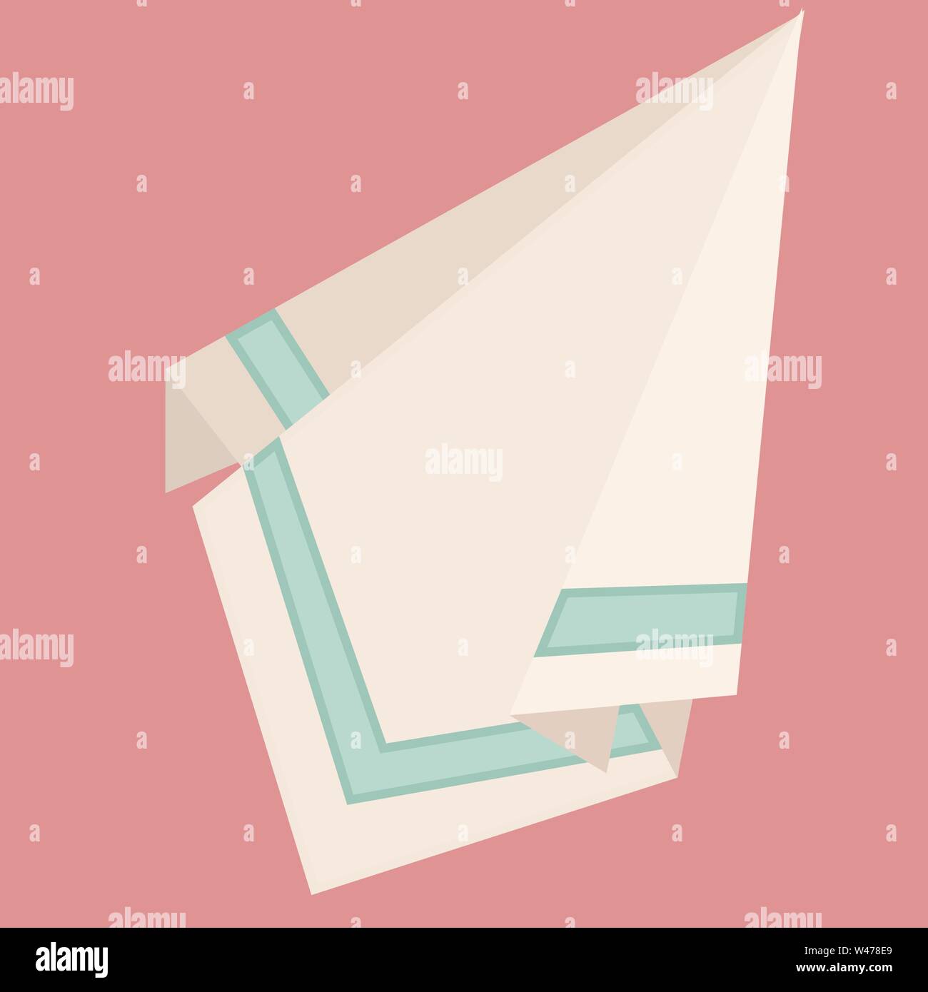 White napkin, illustration, vector on white background Stock Vector ...