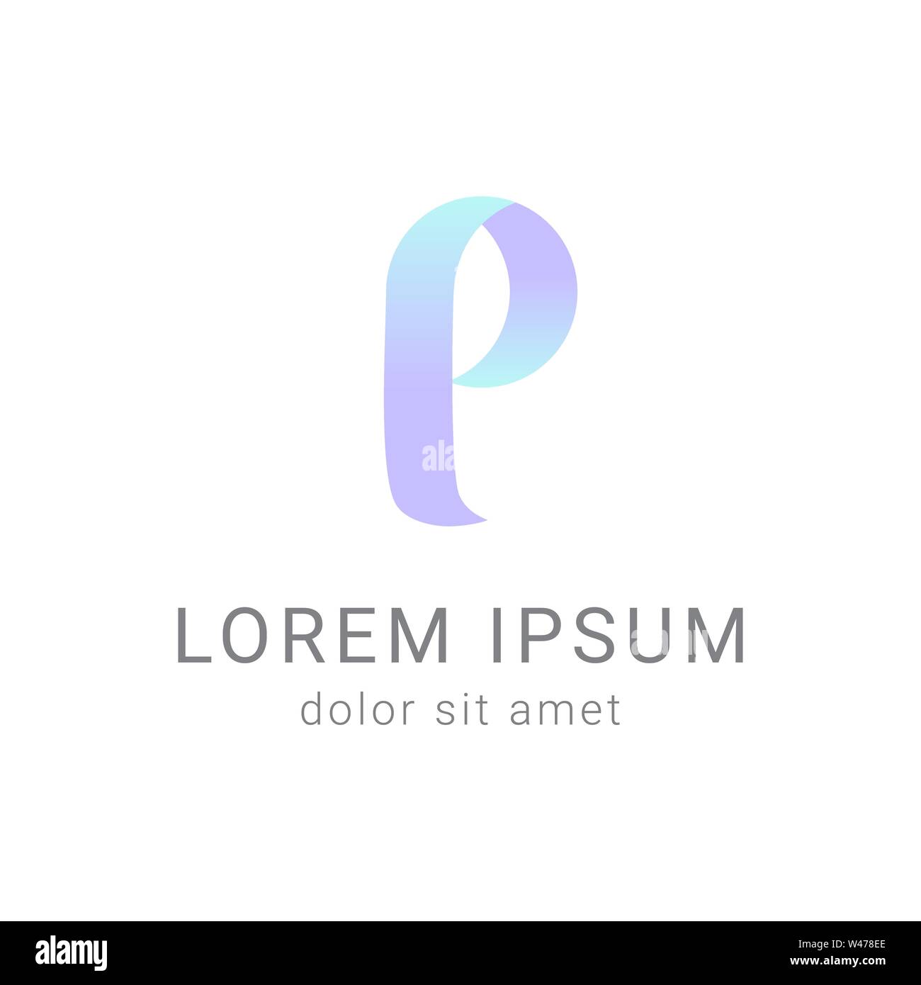 letter p vector logo design template, angle icon, corner sign, curve ...