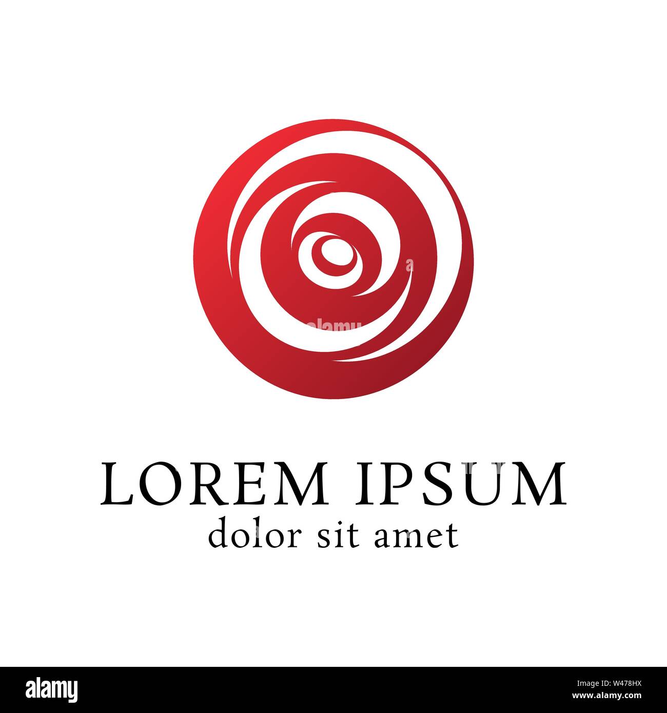 curve rose vector logo design template, beauty icon, floral abstract ...