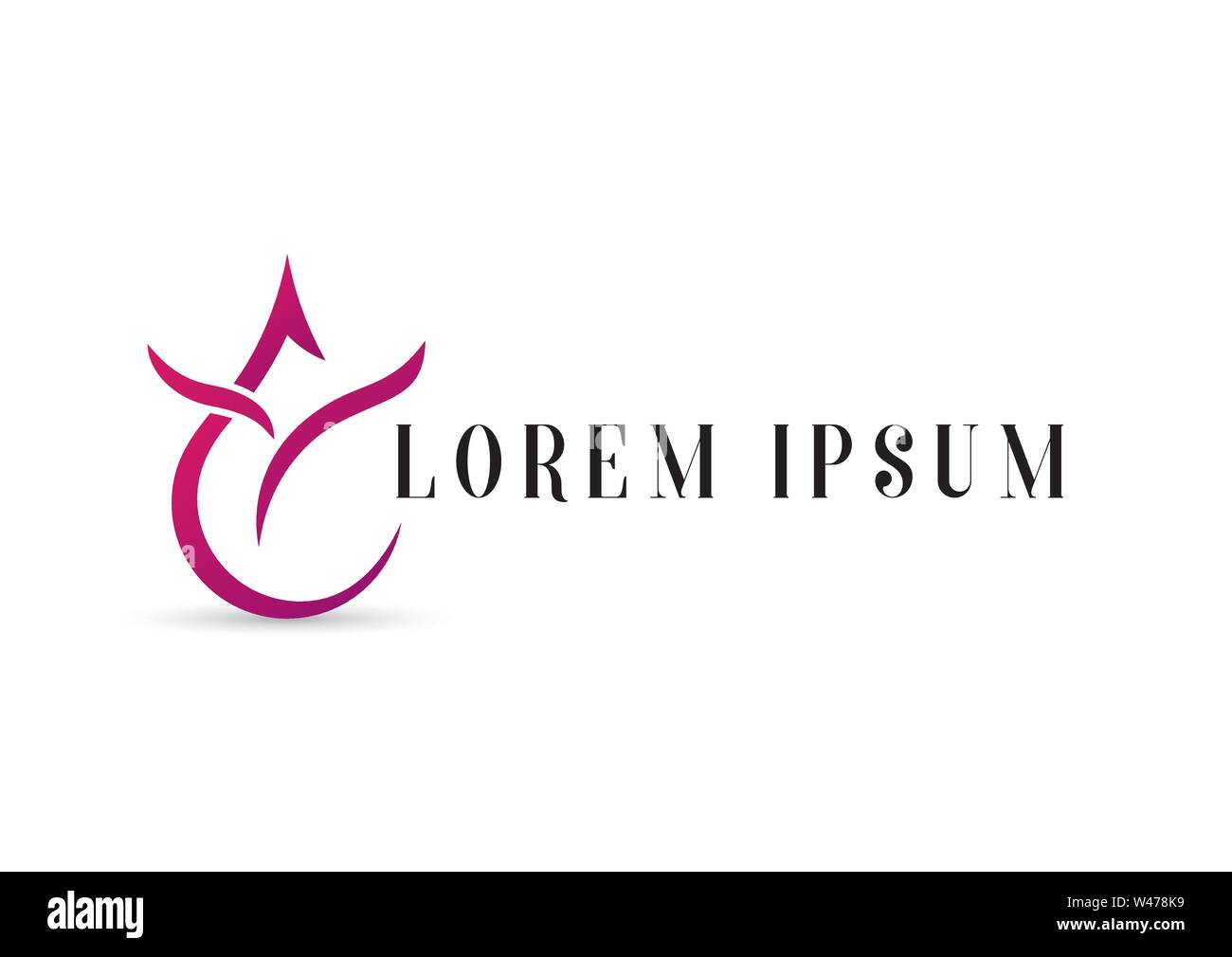 lotus vector logo design template, curve line flower icon, floral ...