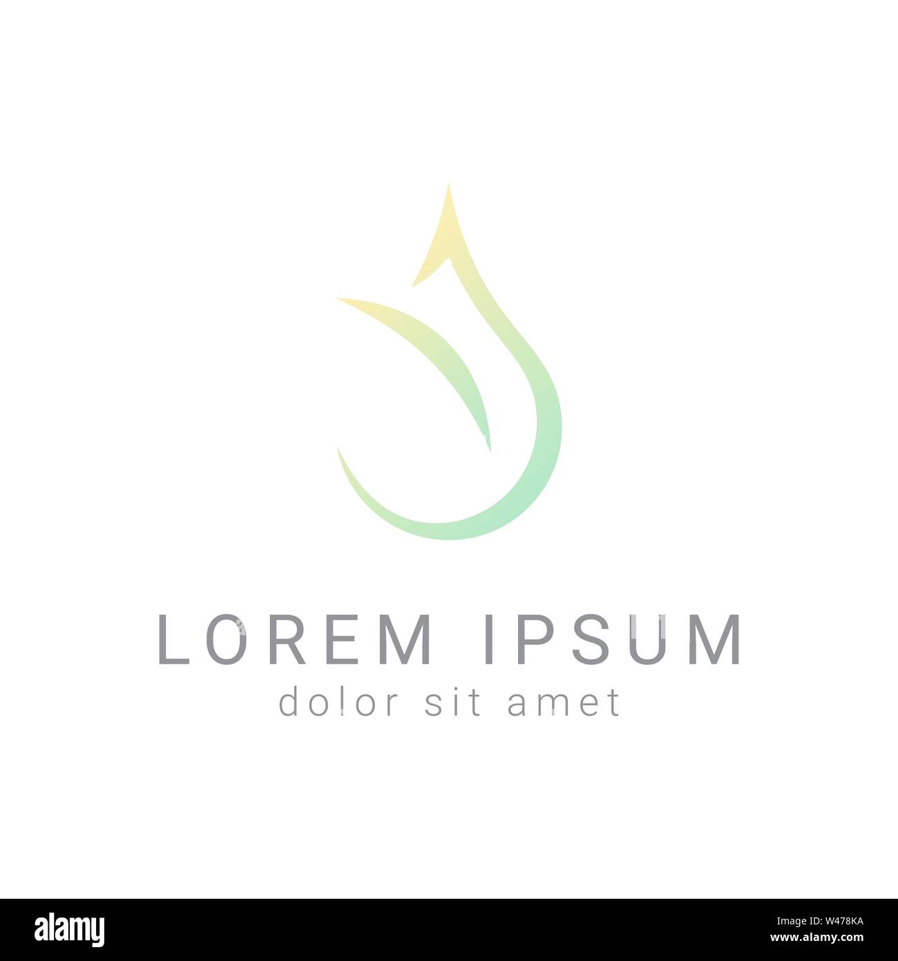 lotus vector logo design template, curve line flower icon, floral ...