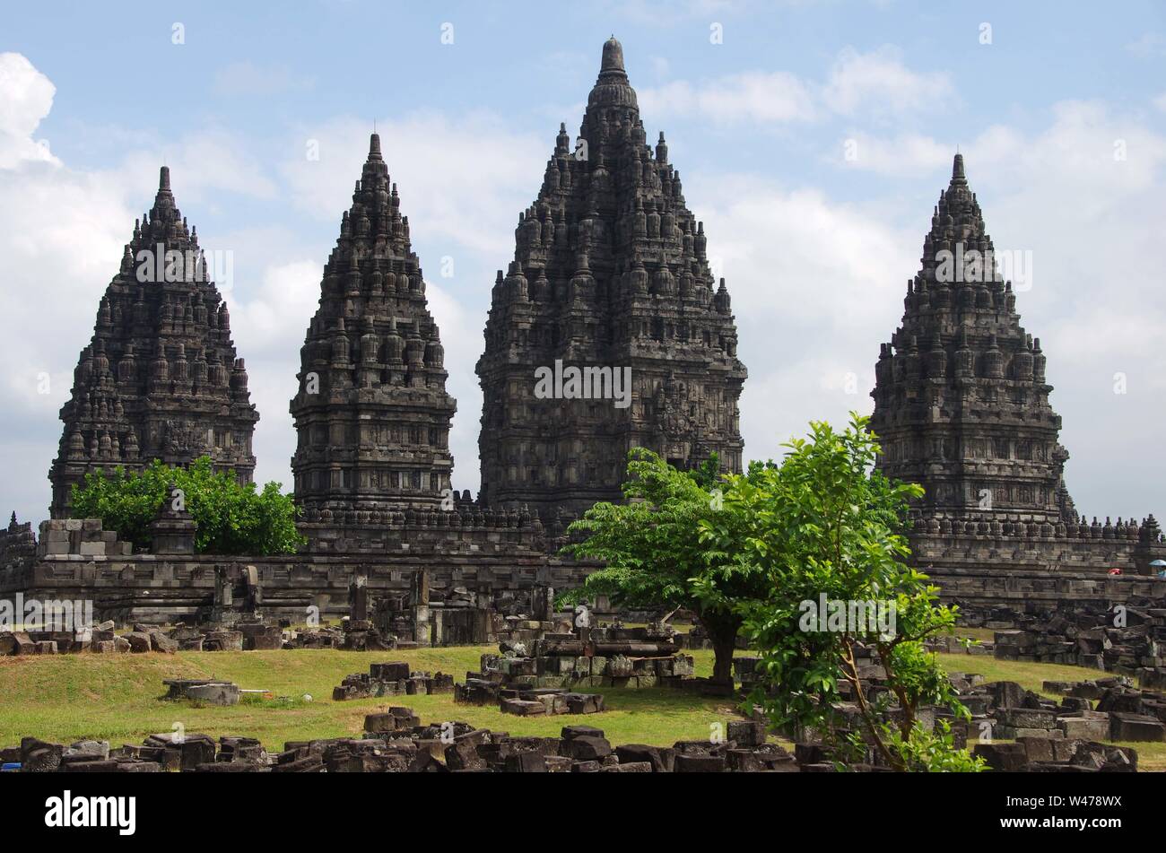 The Prambanan temple near Yogyakarta on the Java island in Indonesia ...