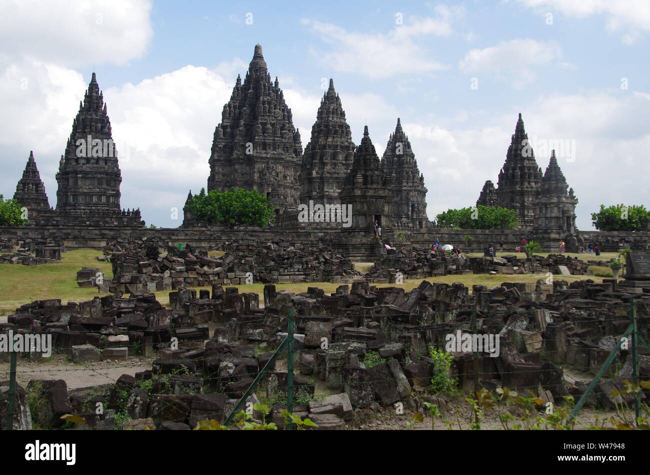 The Prambanan temple near Yogyakarta on the Java island in Indonesia ...