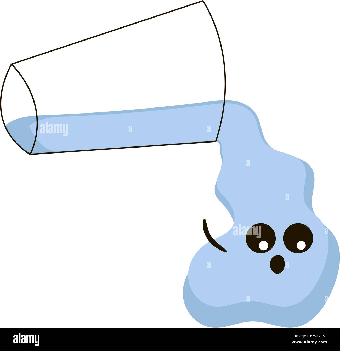 Pouring water, illustration, vector on white background Stock Vector ...
