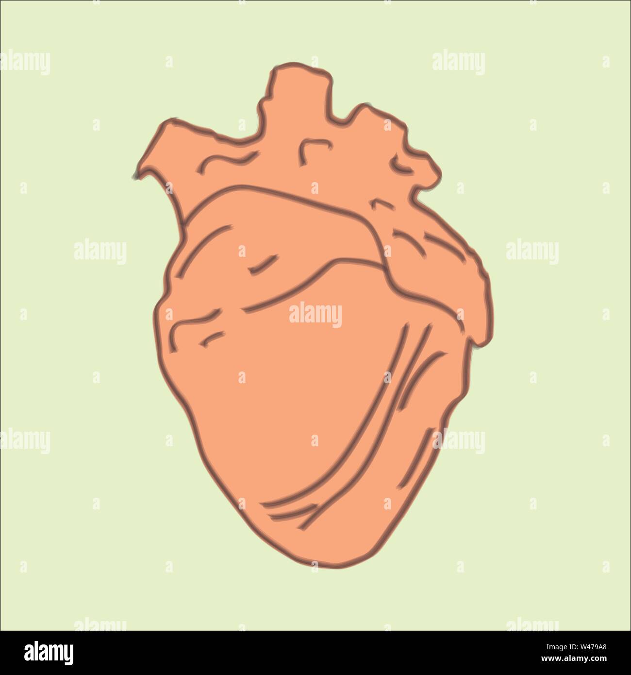 Red realistic heart on Stock Vector Images - Alamy